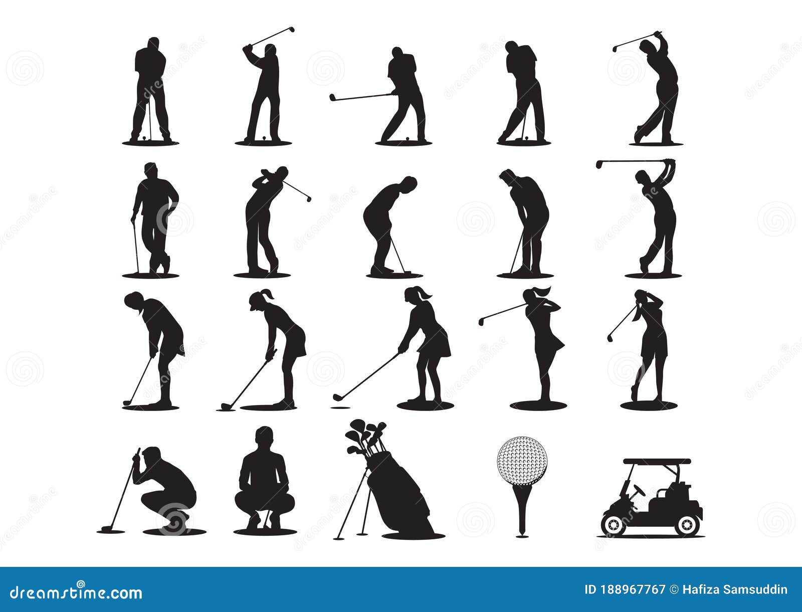 Set of Golf Icons. Vector Illustration Decorative Design Stock Vector ...