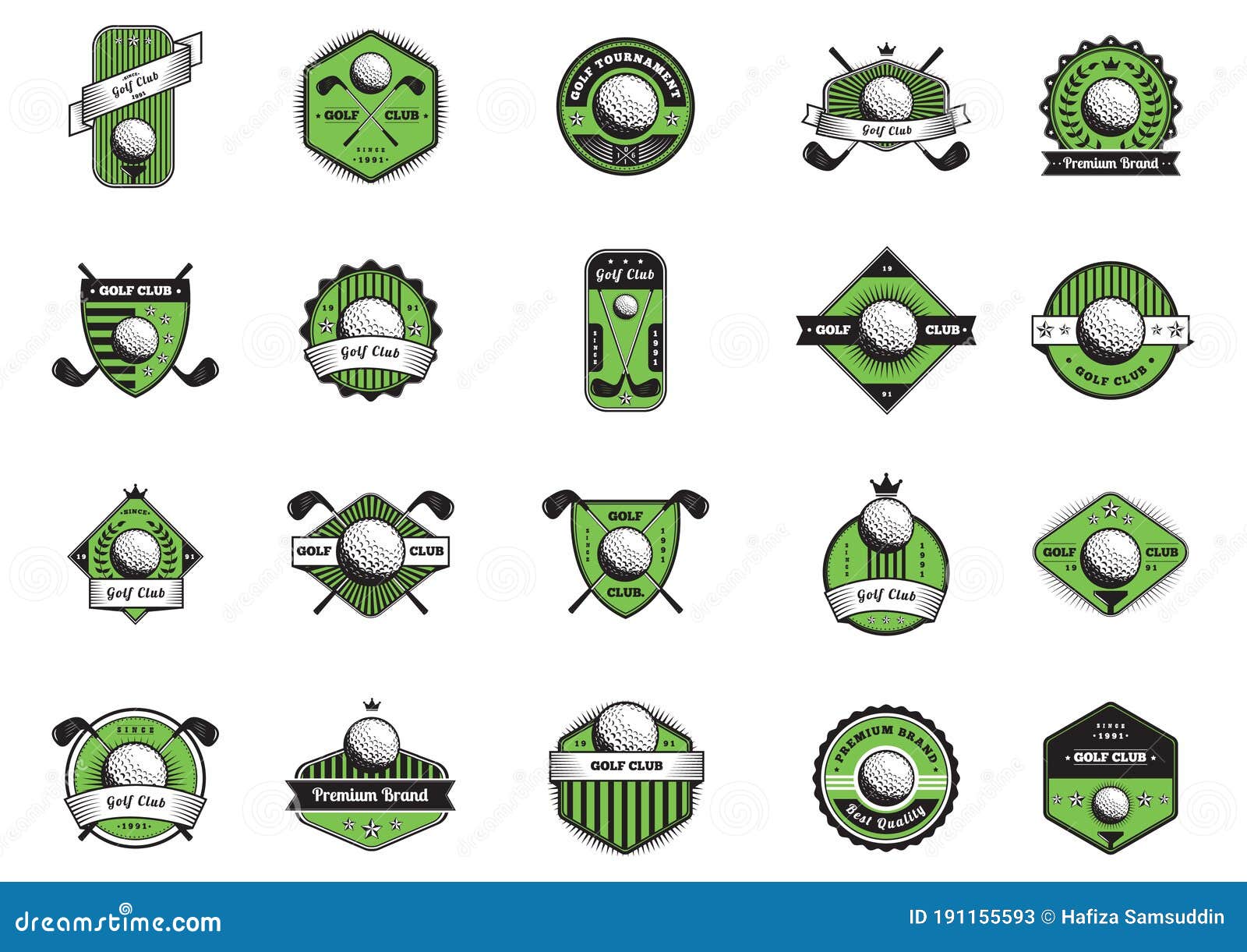 Set of Golf Labels. Vector Illustration Decorative Design Stock Vector ...