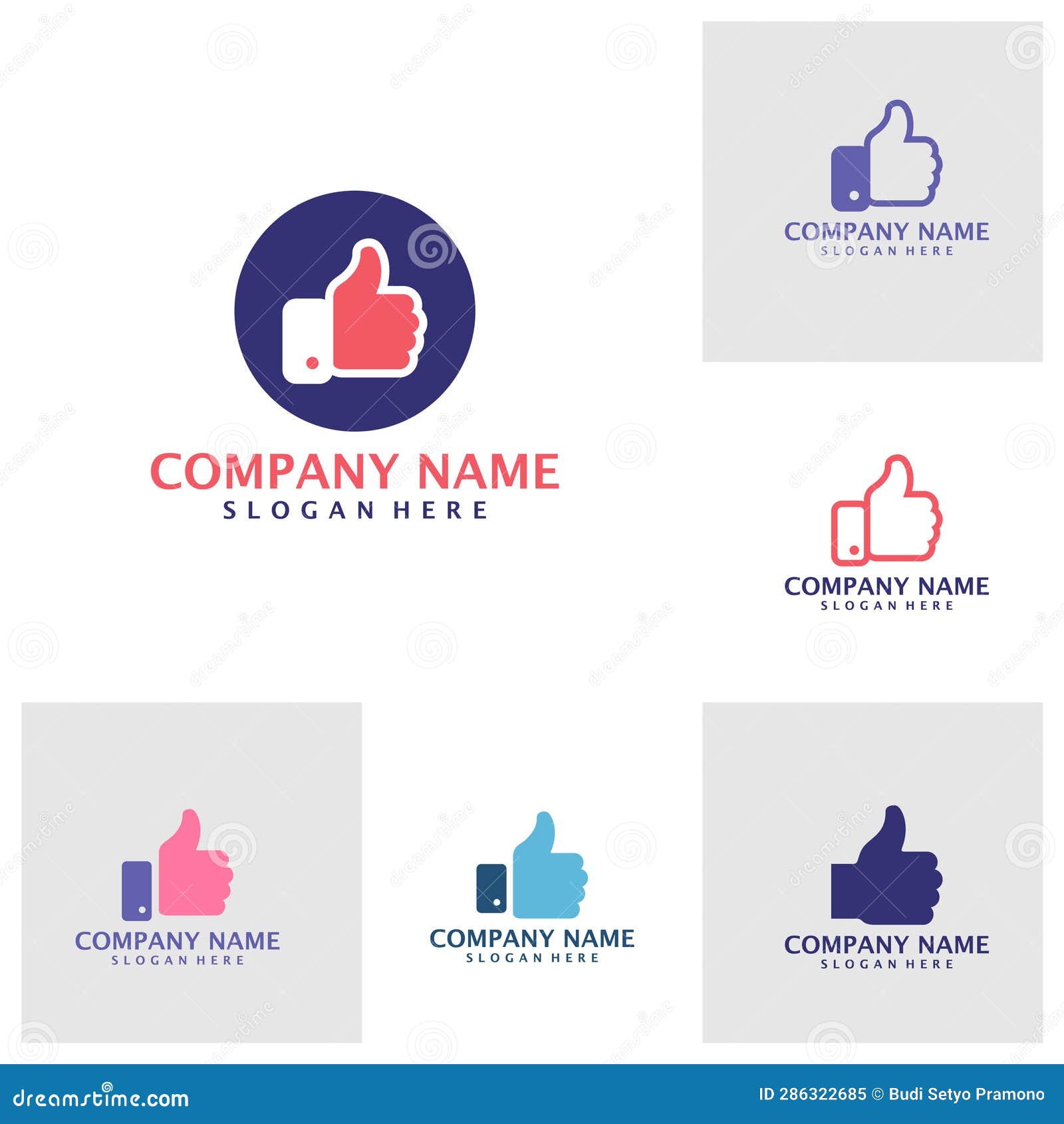 Set of Good Logo Design Vector. Like Logo Design Template Concept Stock ...