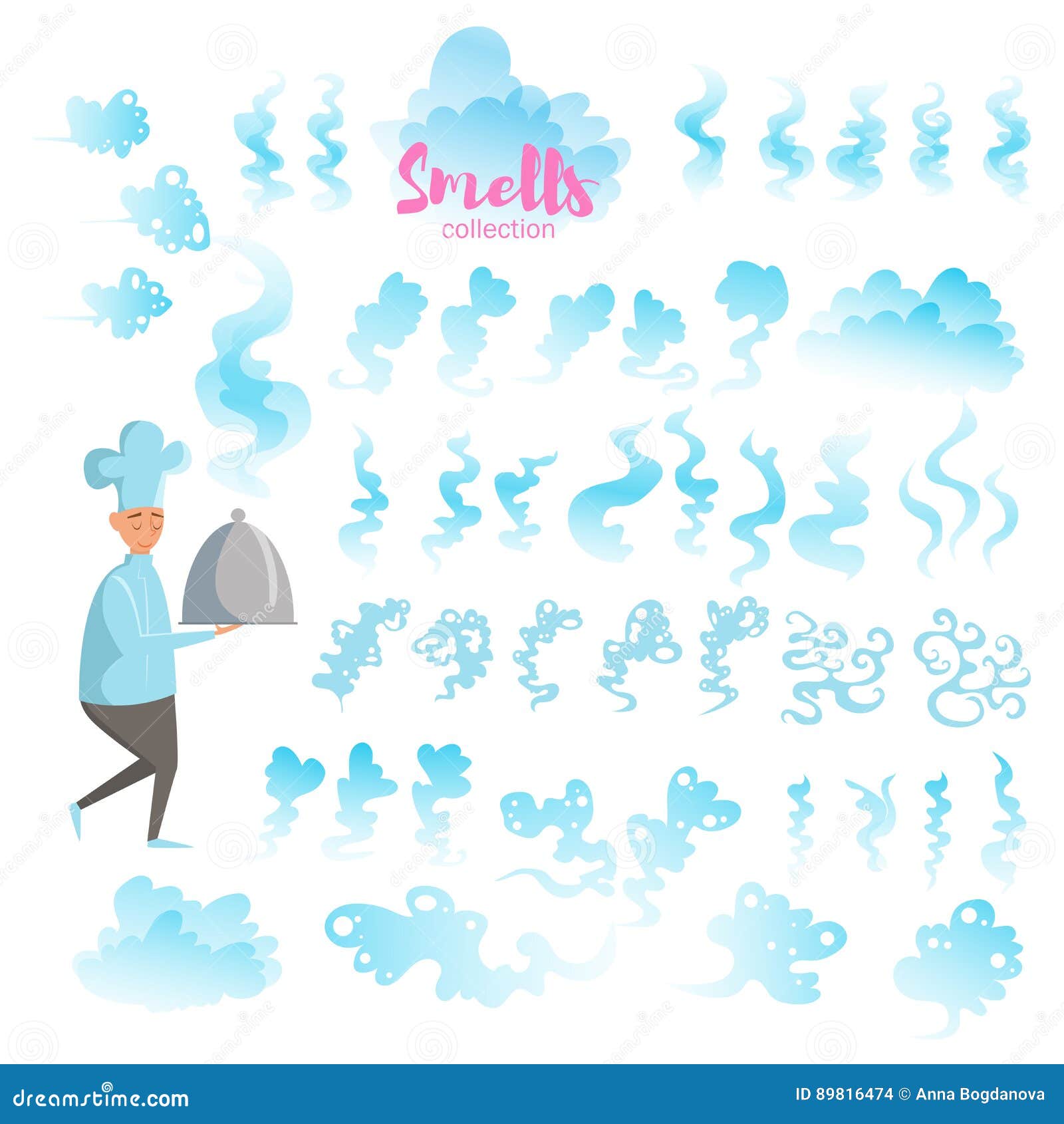 Set with good smells. stock vector. Illustration of icon - 89816474