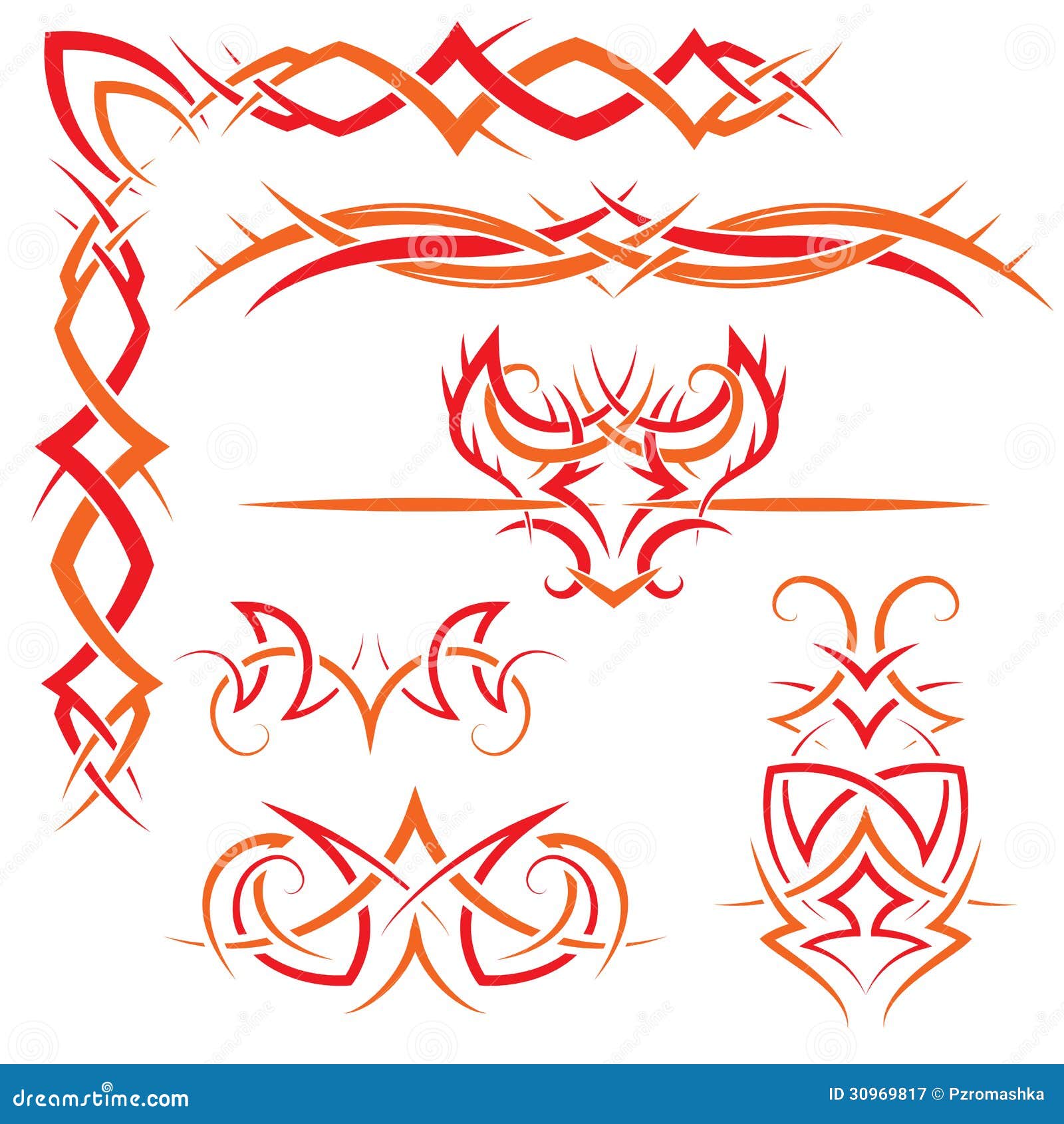 Set Of Gothic Patterns Royalty Free Stock Photography - Image: 30969817