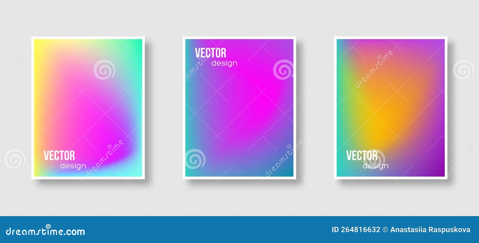 Set of Gradient Background Cards Stock Vector - Illustration of orange ...