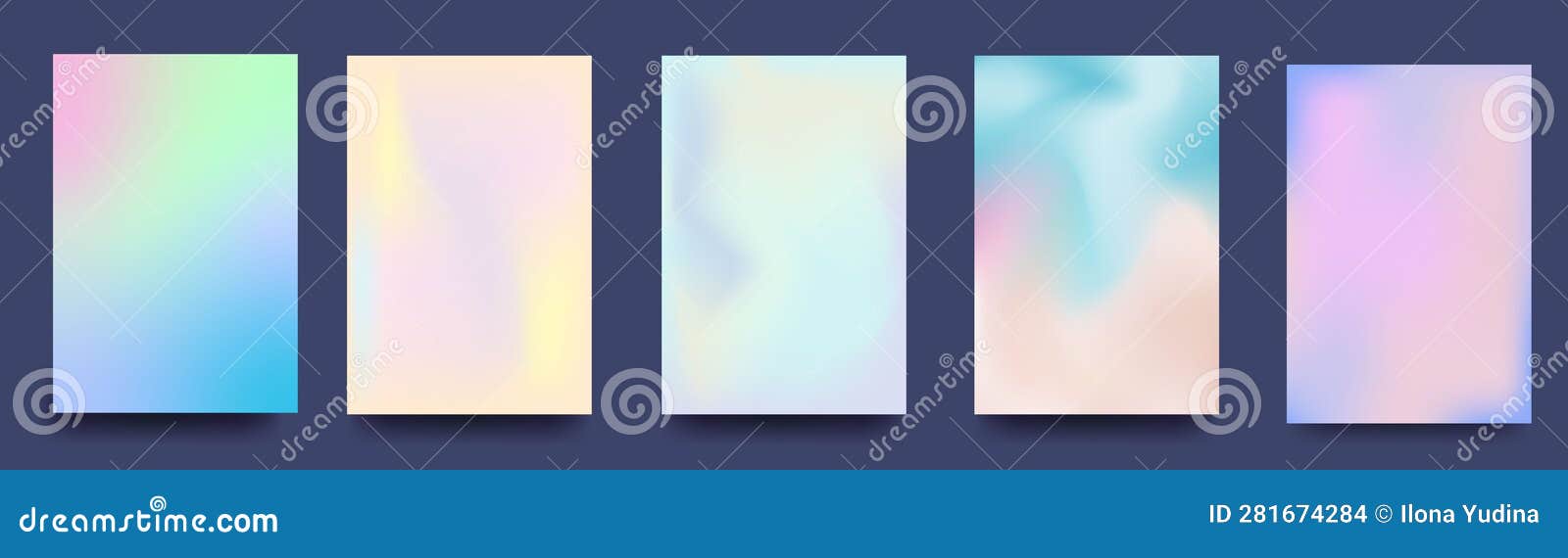 Set Of Gradient Backgrounds. Creative Smooth Gradient For Cover, Banner ...
