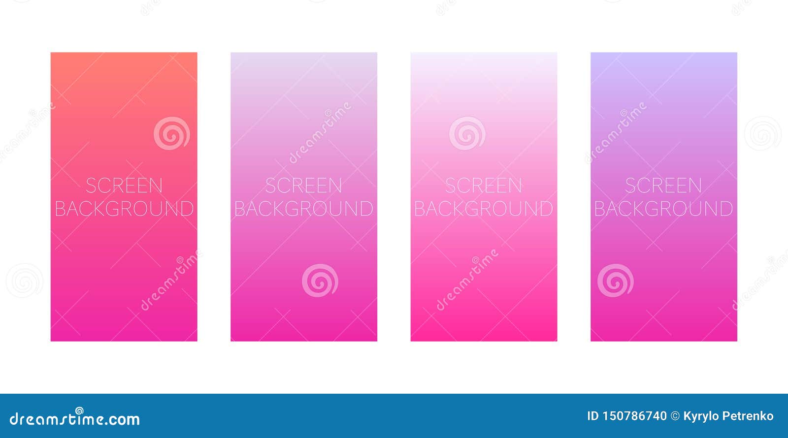 Set of Gradient Backgrounds for Device Screen Stock Vector ...