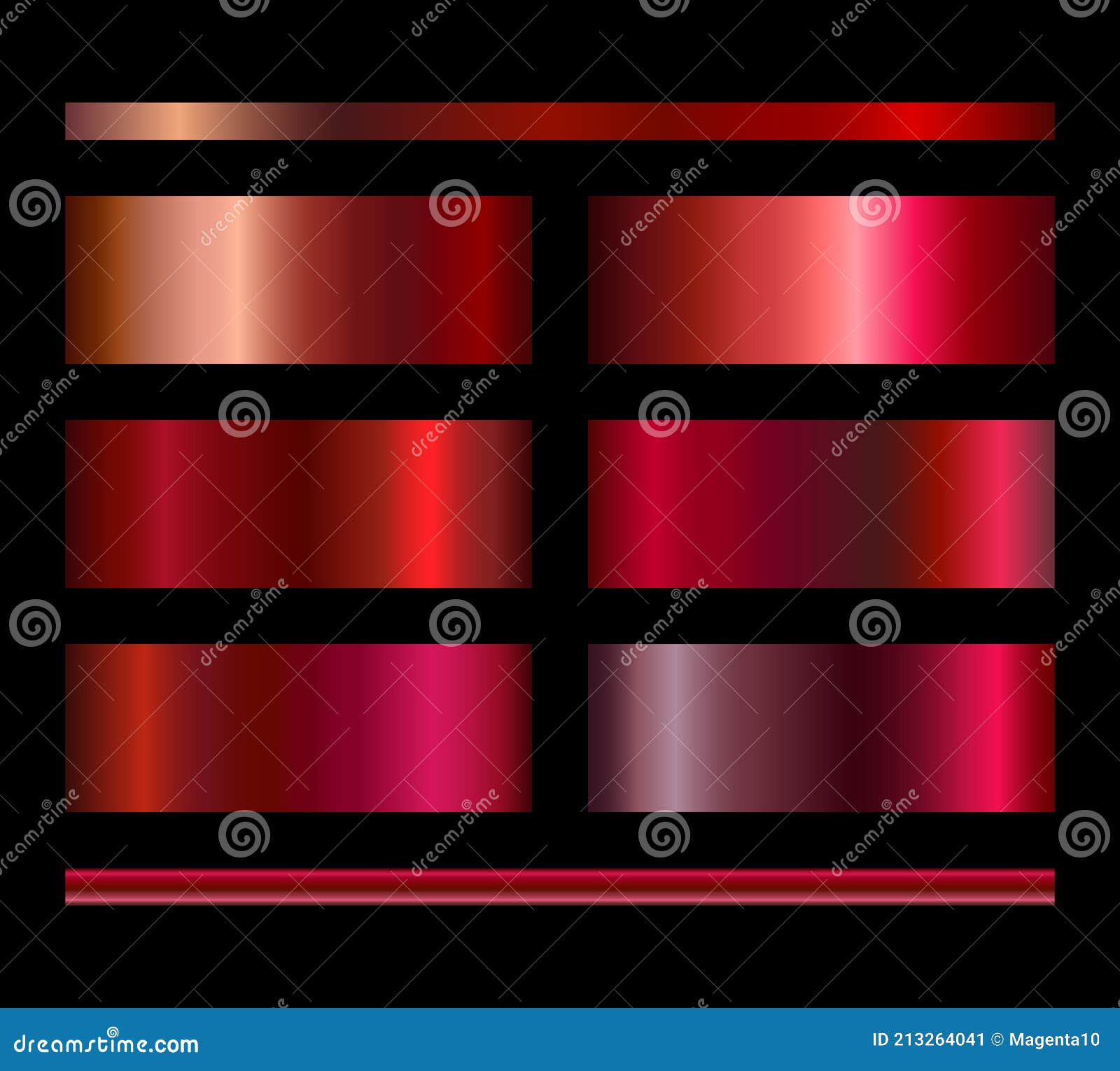 Set of Gradients in Red and Pink Colors Stock Vector - Illustration of ...