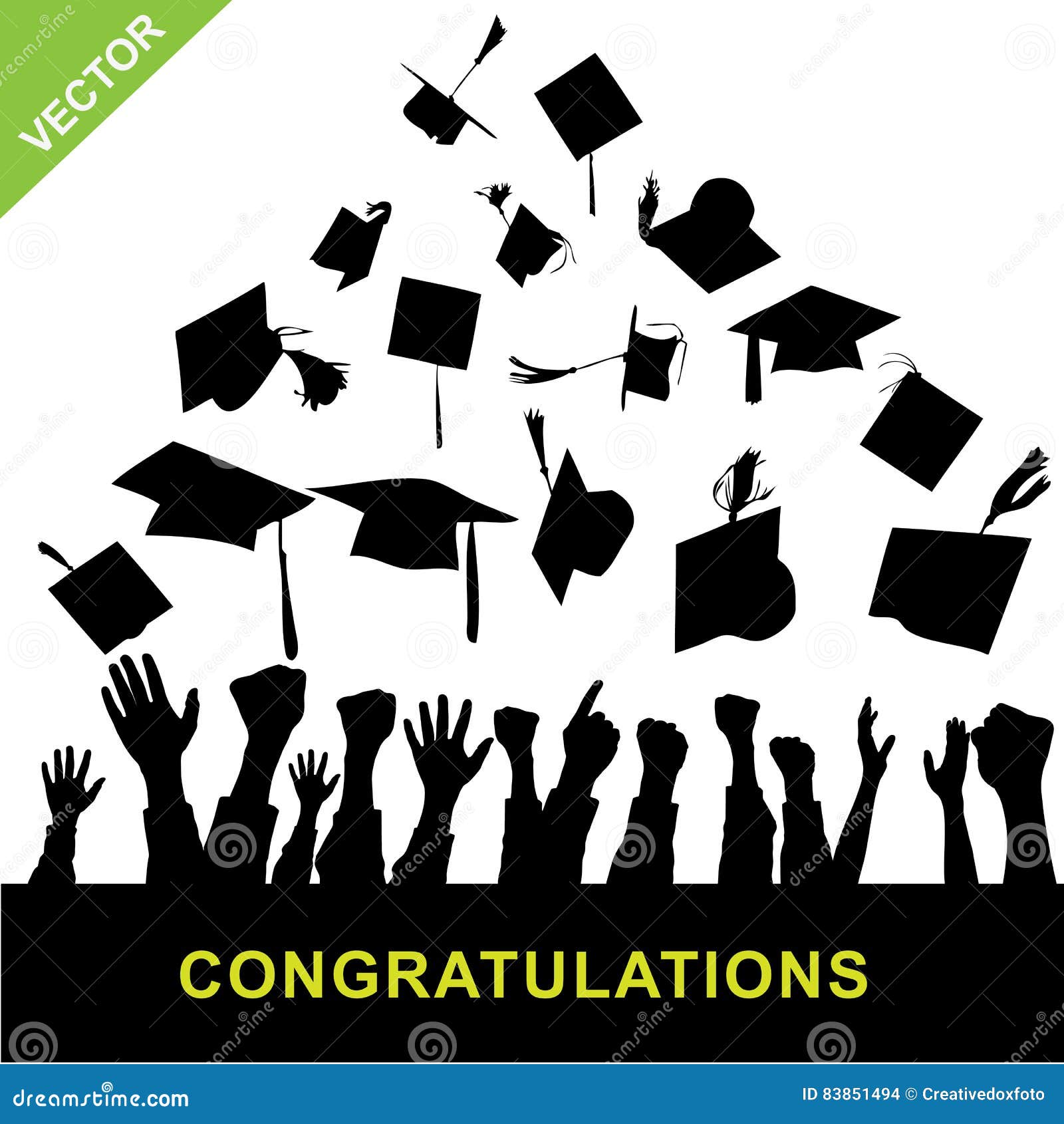 Graduate Silhouettes Vector Stock Vector - Illustration of silhouettes ...