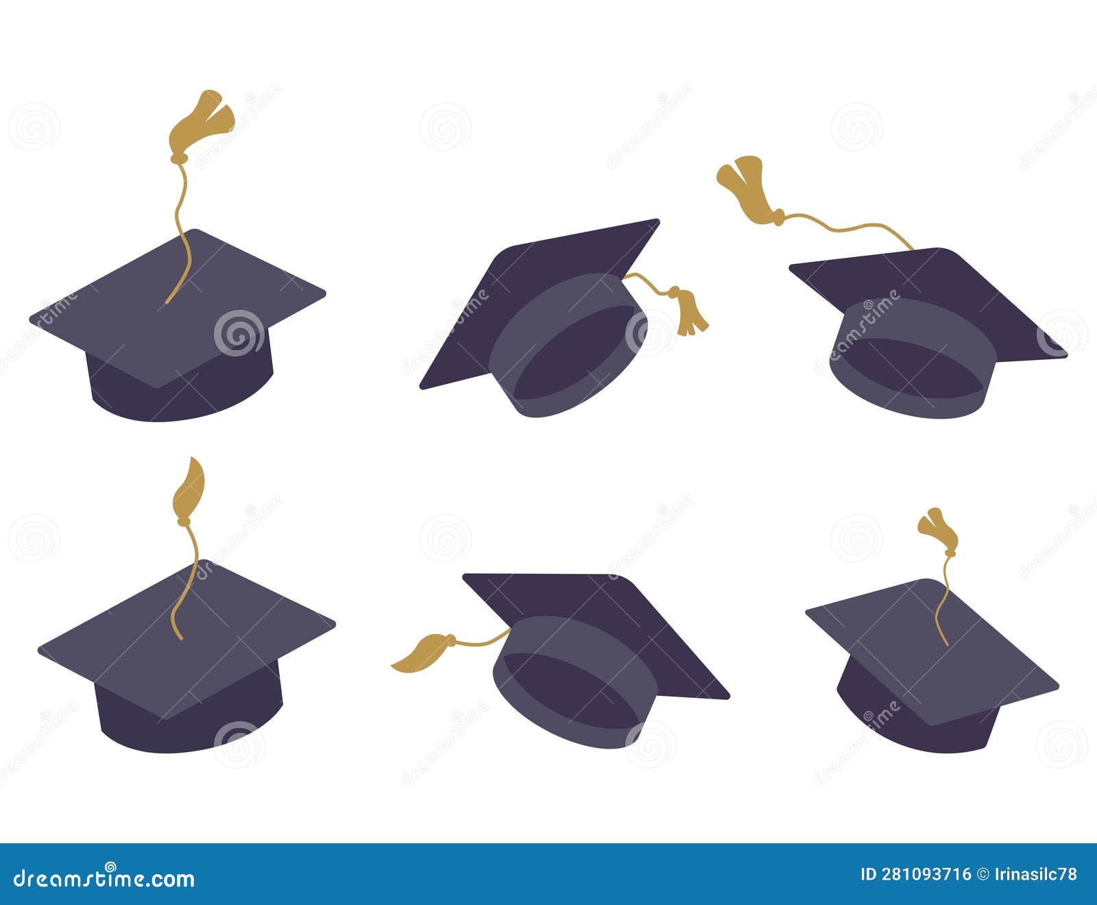 Graduation, Square Academic Cap Circular Line Icon. Round Colorful Sign ...