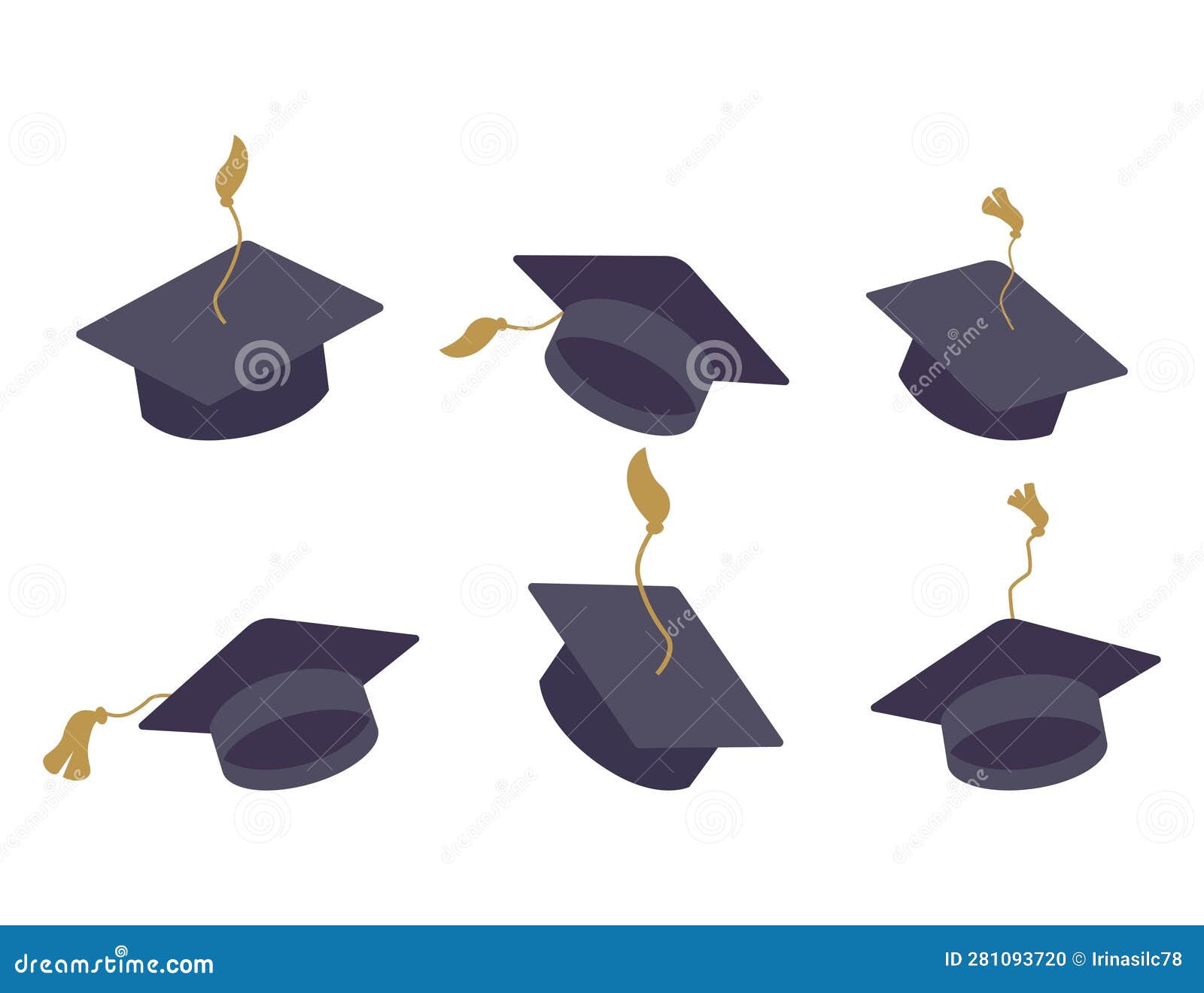 Graduation, Square Academic Cap Circular Line Icon. Round Colorful Sign ...