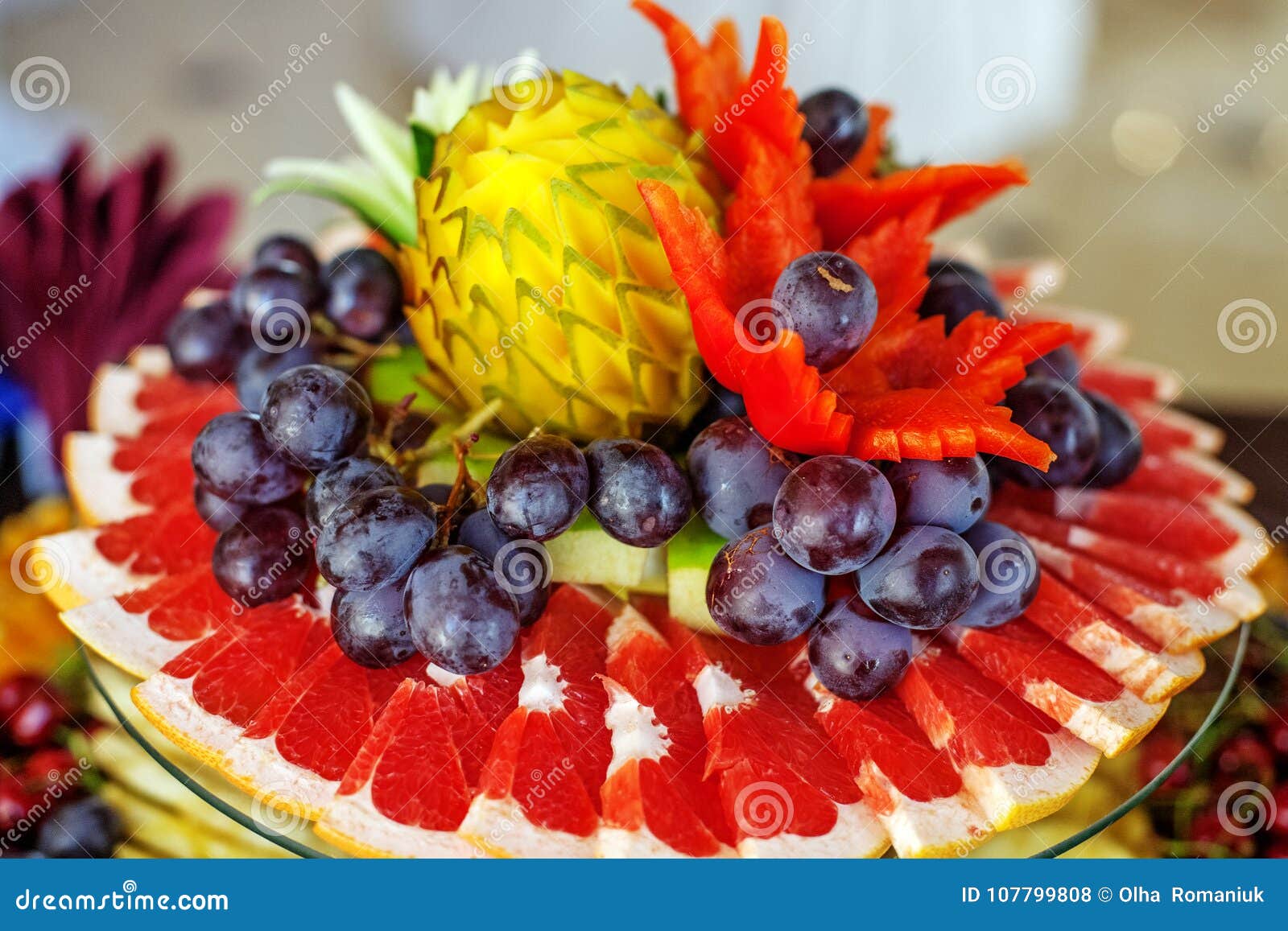 A Set of Grapefruit, Mango, and Grape Fruits. the Concept of Healthy ...