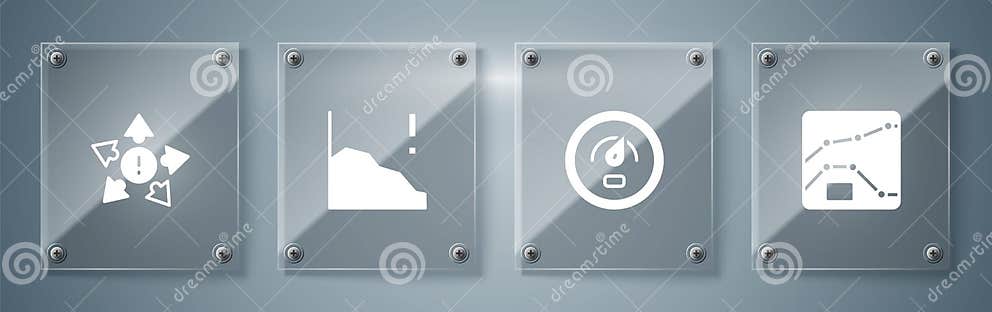 Set Graph, Chart, Diagram, Digital Speed Meter, Financial Growth Decrease and Many Ways ...