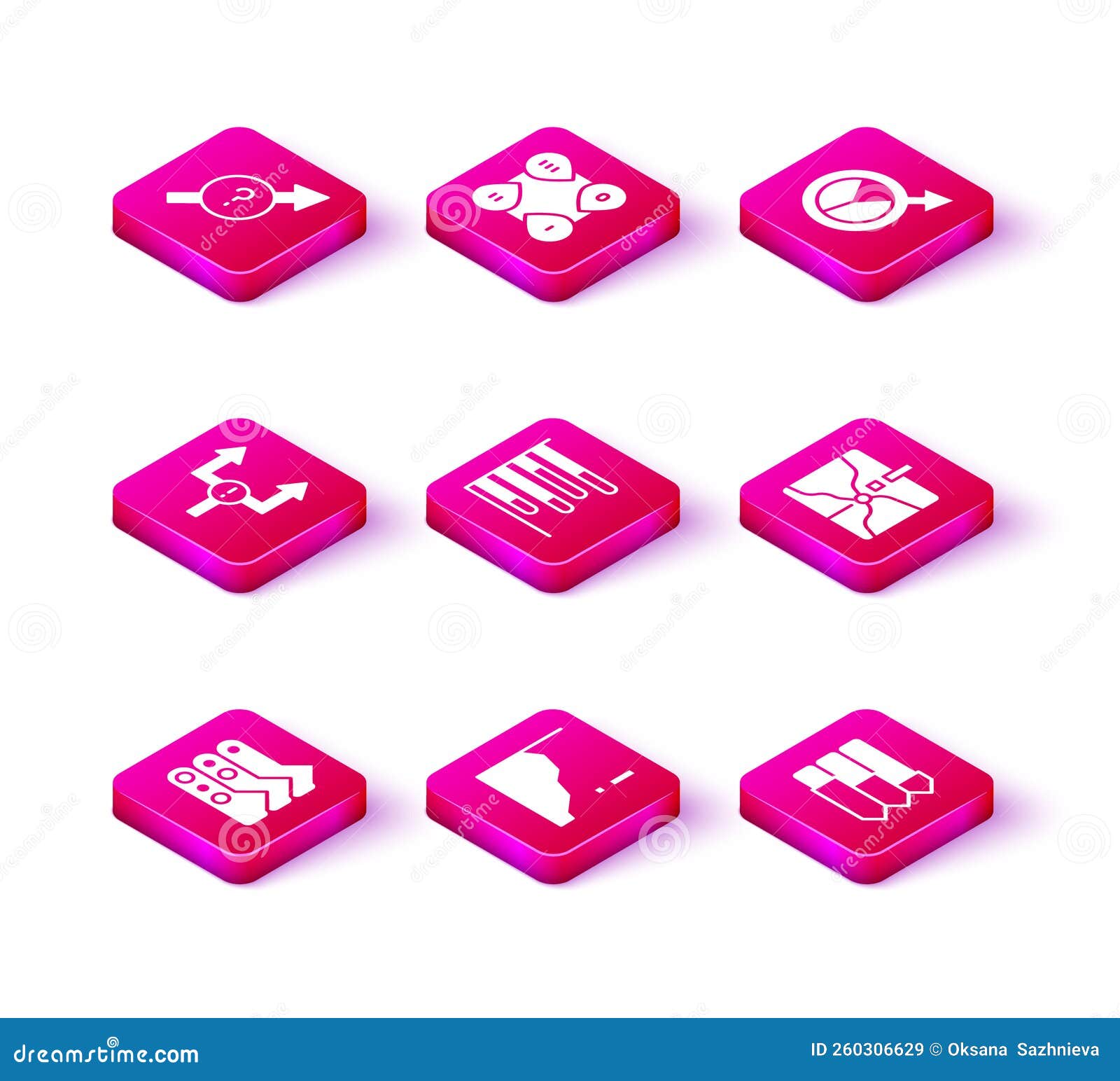 Set Graph, Chart, Diagram, Financial Growth Decrease, Arrow, Pie Infographic, Intersection Point ...