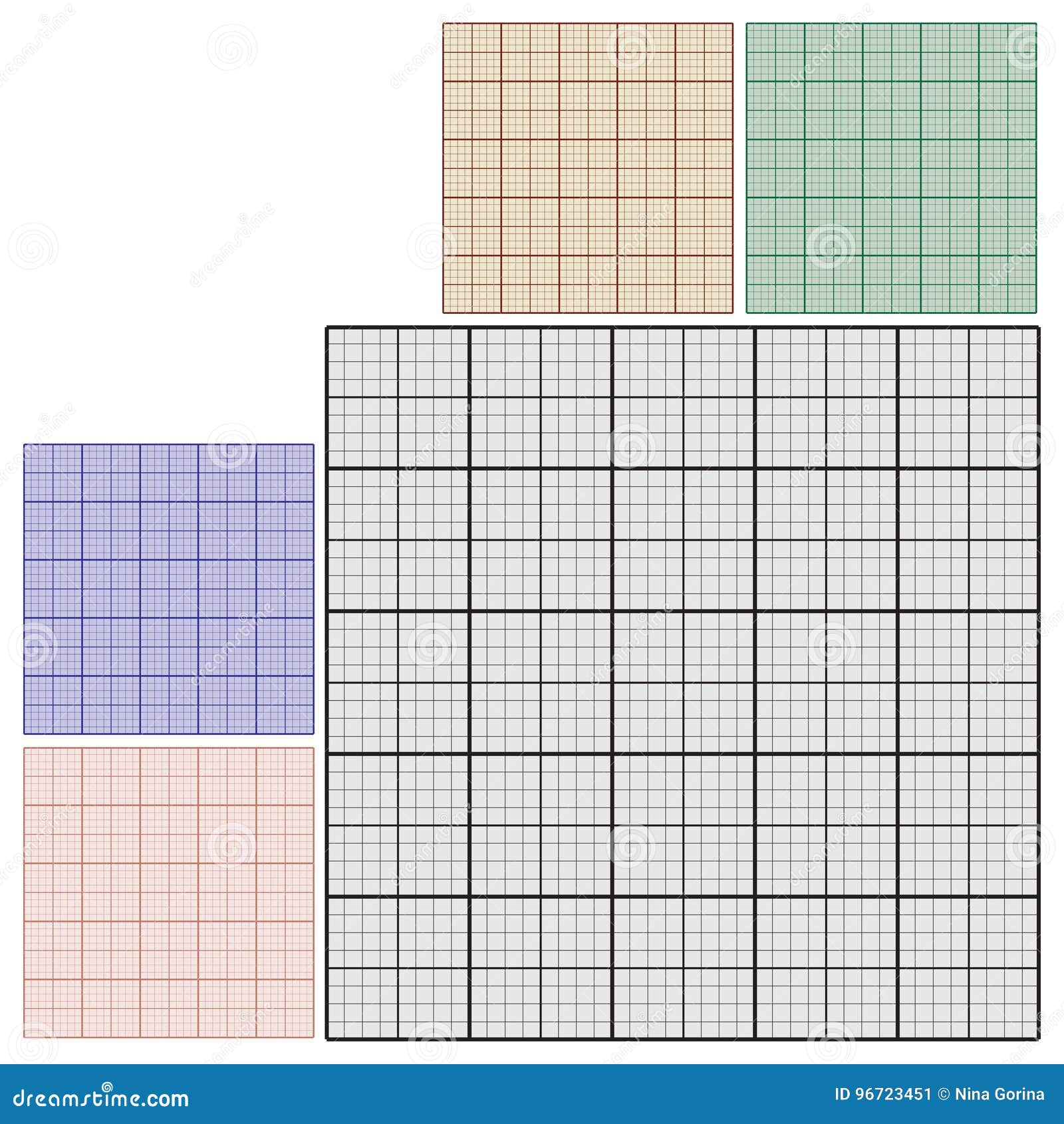 Set Graph Paper Cartoon Vector | CartoonDealer.com #96723451