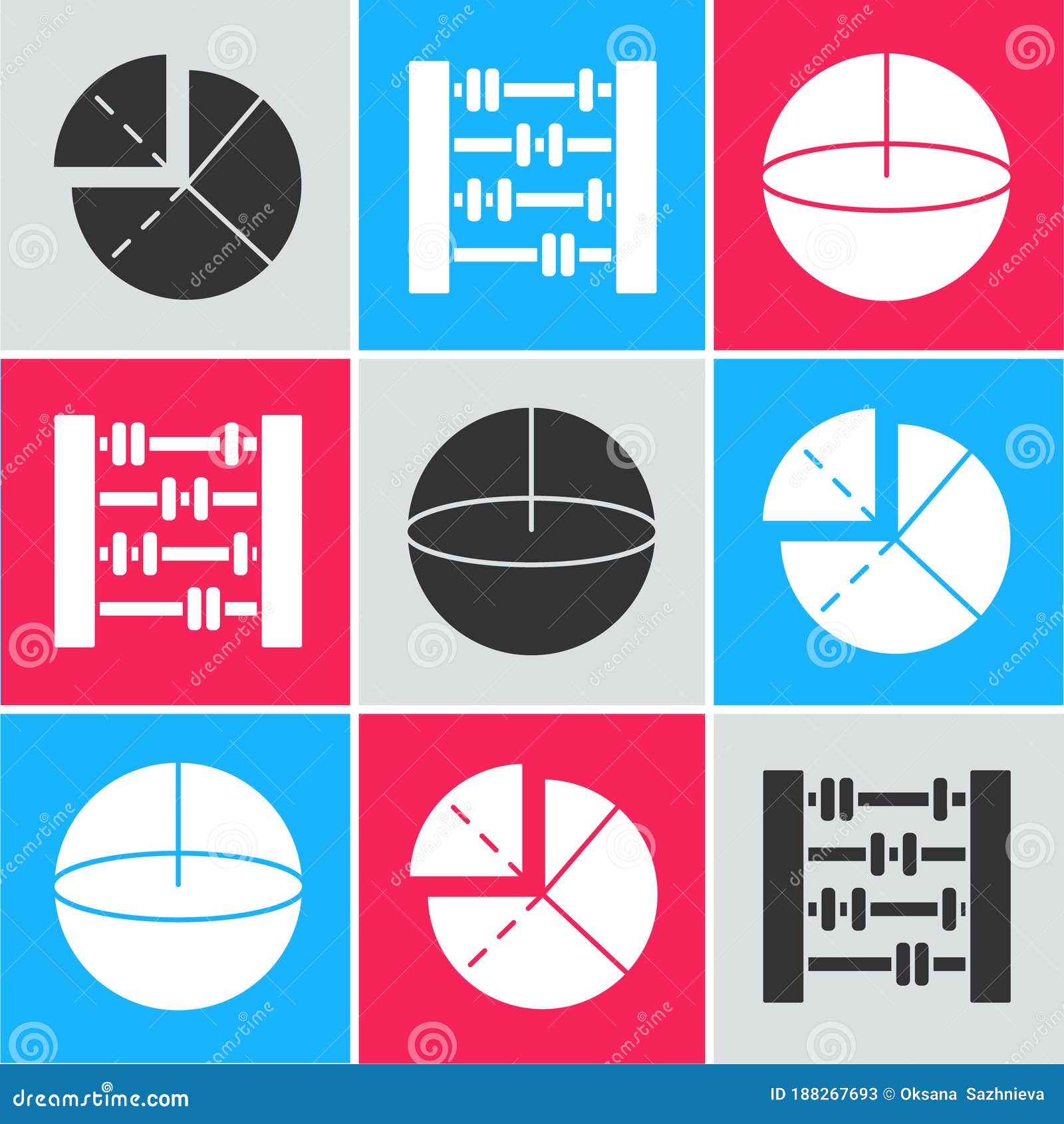 Set Graph, Schedule, Chart, Diagram, Abacus and Geometric Figure Sphere ...