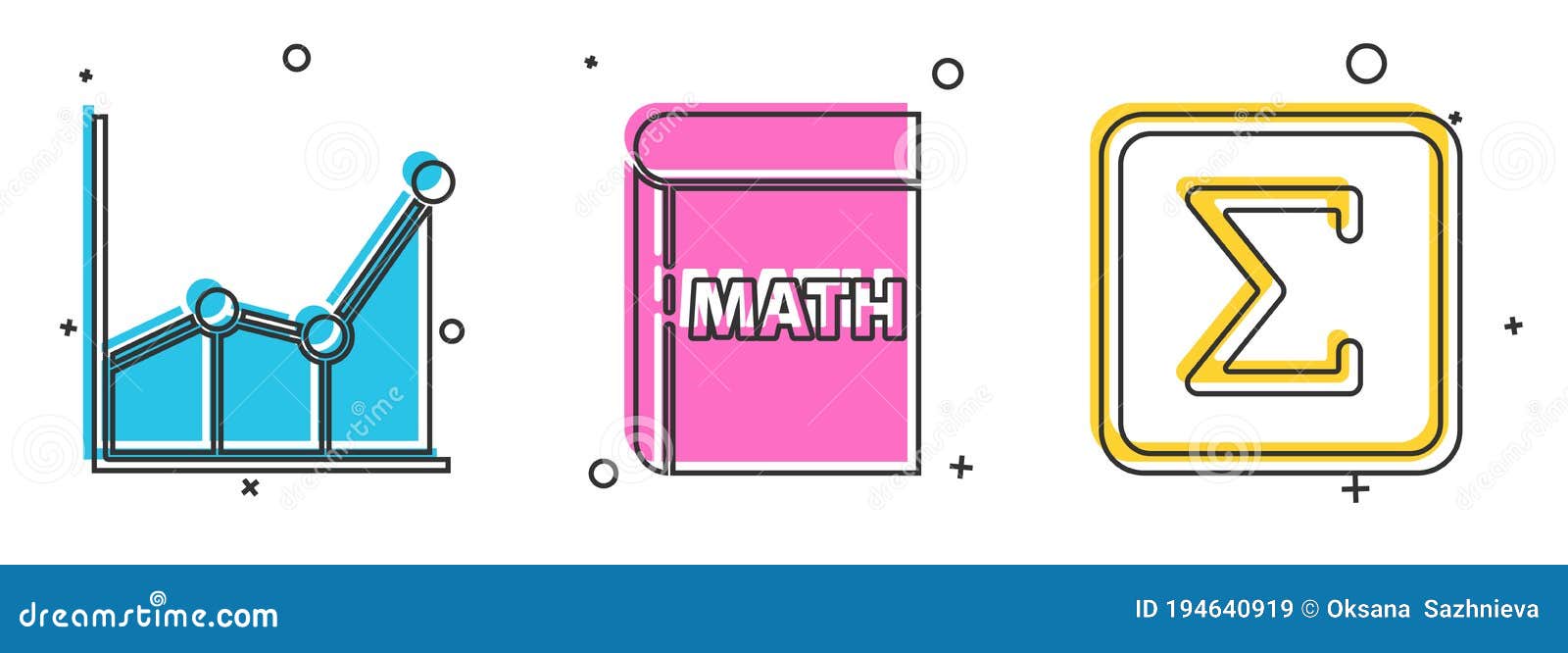 Set Graph, Schedule, Chart, Diagram, Book with Word Mathematics and ... Set Graph, Schedule, Chart, Diagram, Book with Word Mathematics and ...