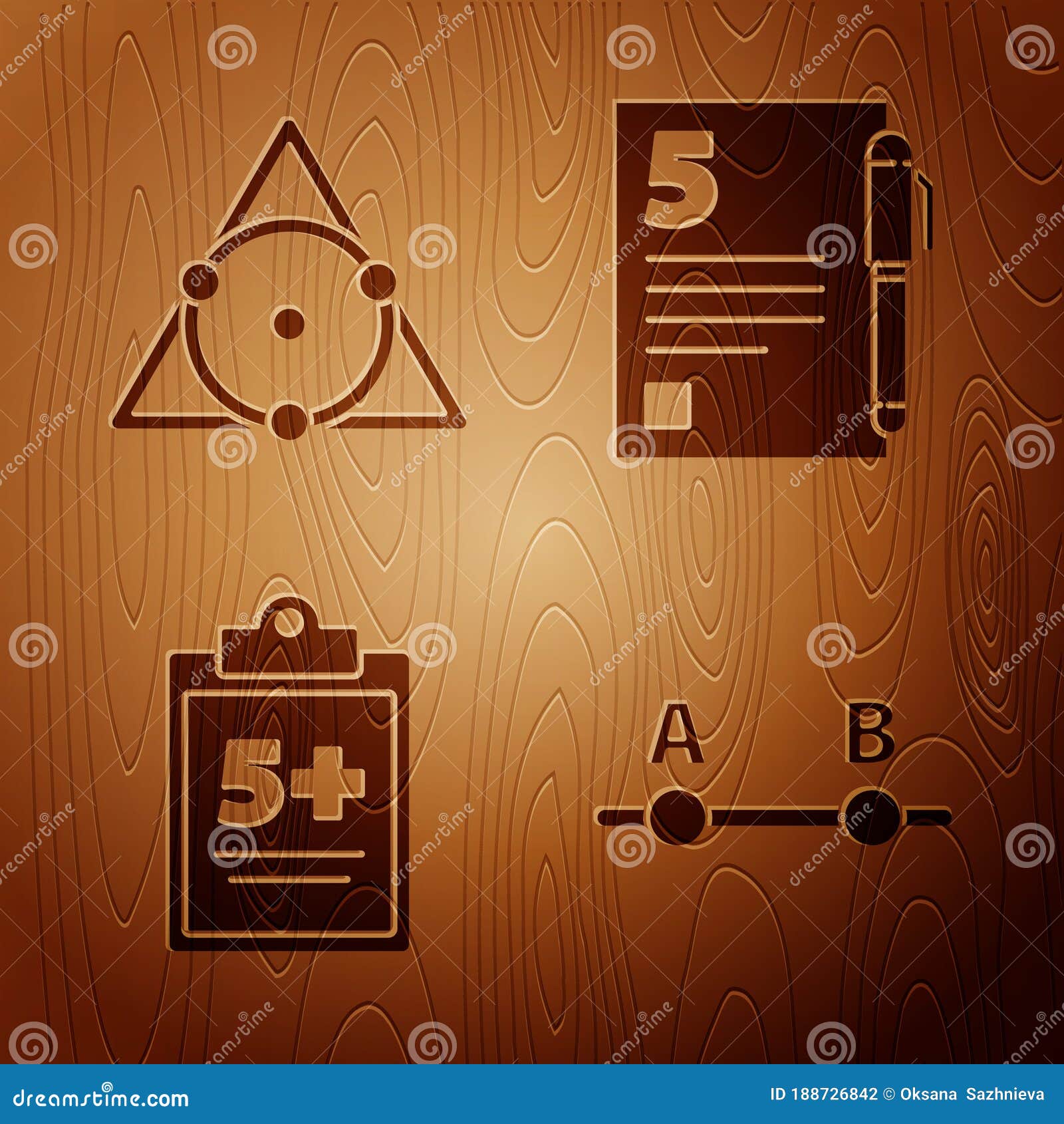 Set Graph, Schedule, Chart, Diagram, Triangle Math, Test or Exam Sheet ...