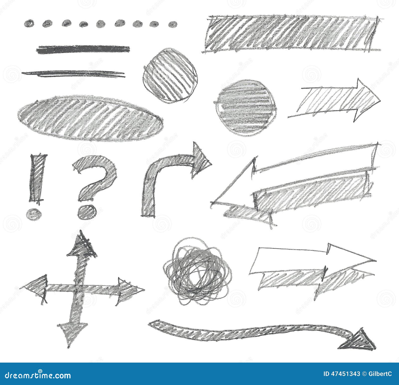 Set of Graphic Signs. Pencil Stock Vector - Illustration of exclamation ...