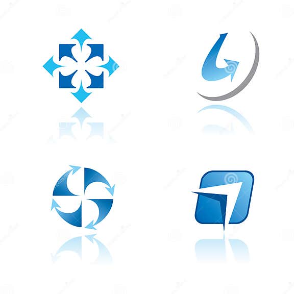 Set of Graphic Symbols on Abstract Theme Stock Vector - Illustration of ...