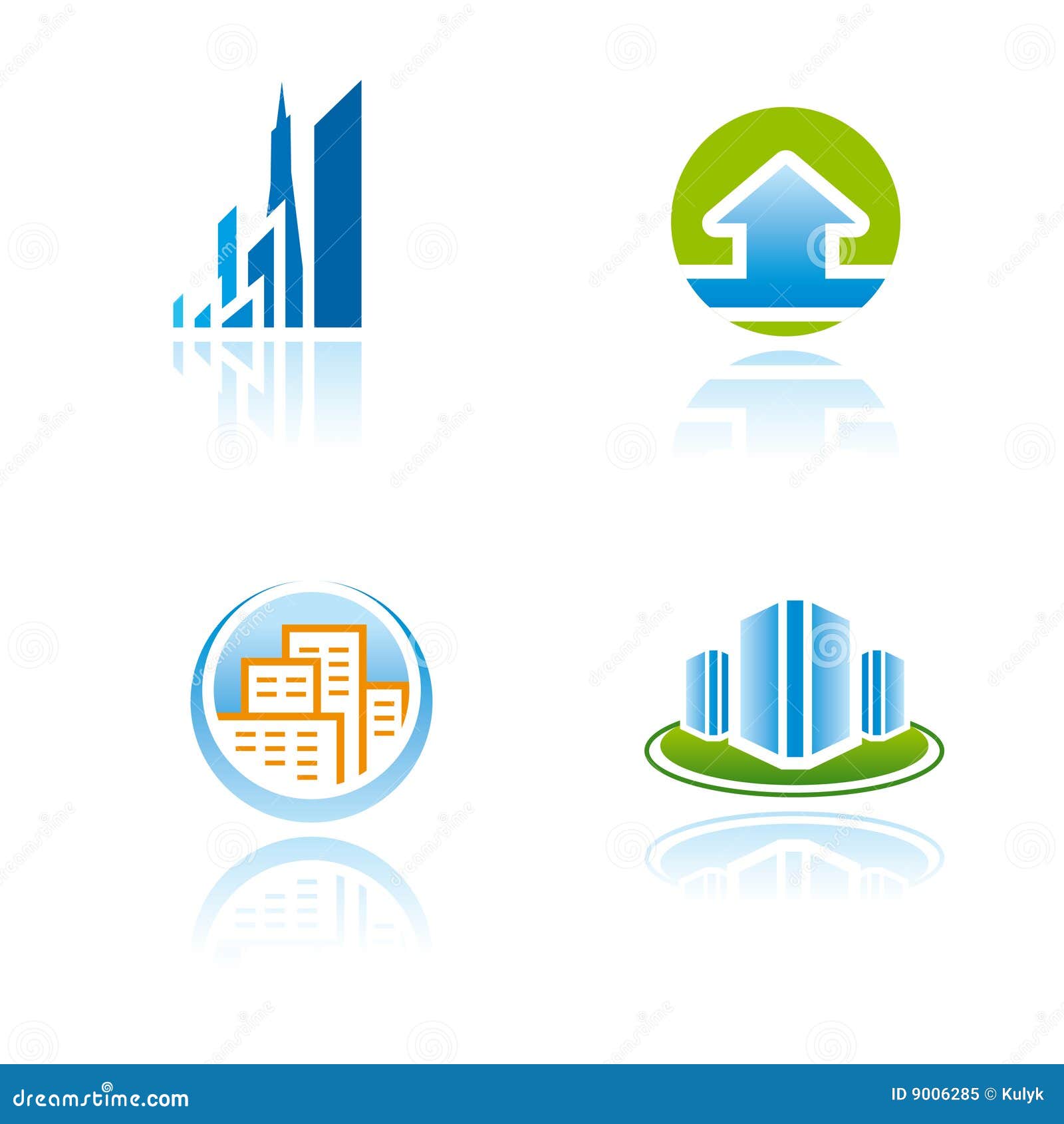 Set of Graphic Symbols on Architecture Theme Stock Vector ...