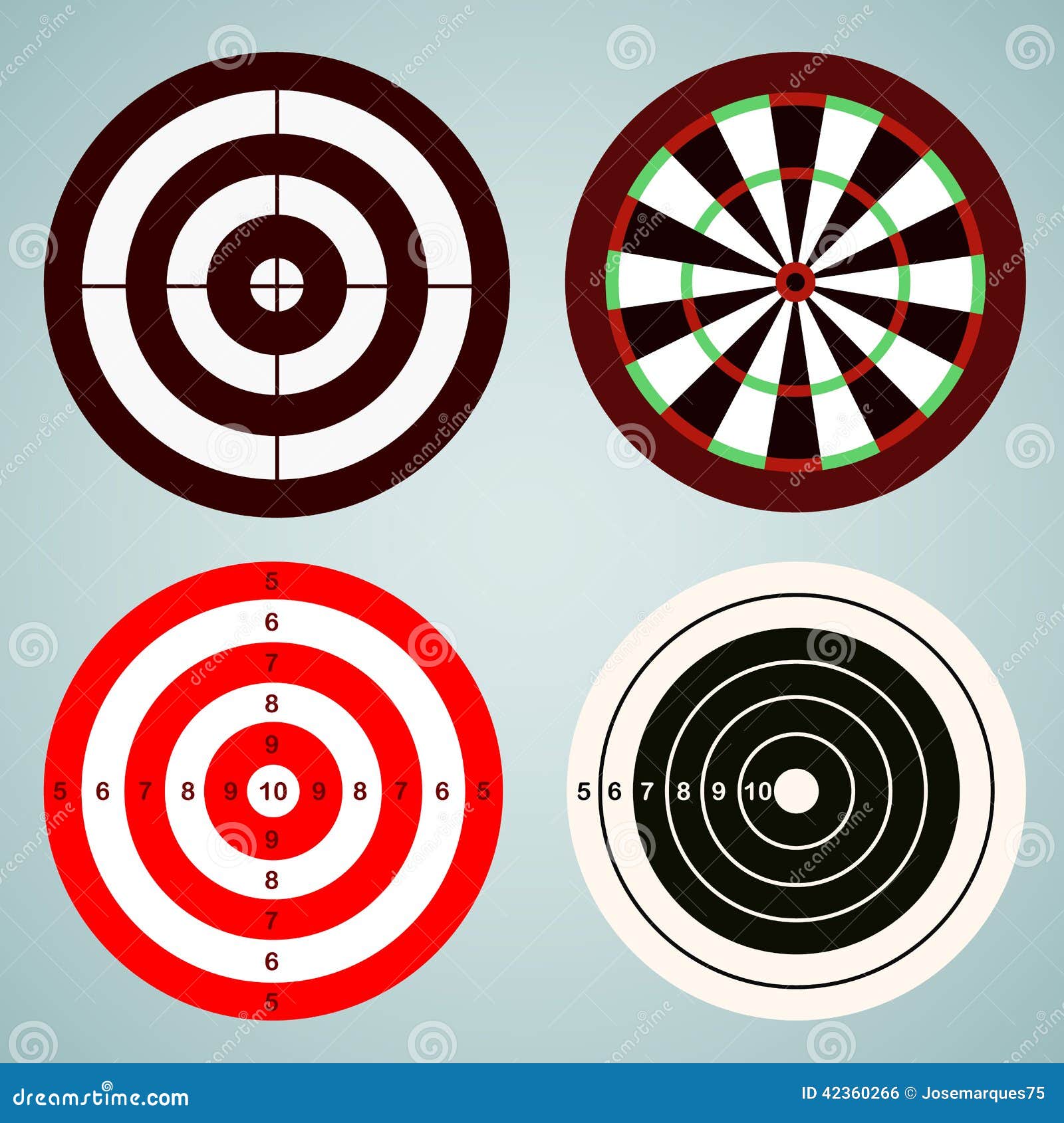 Set of Graphic Target for Print Stock Vector - Illustration of cross ...
