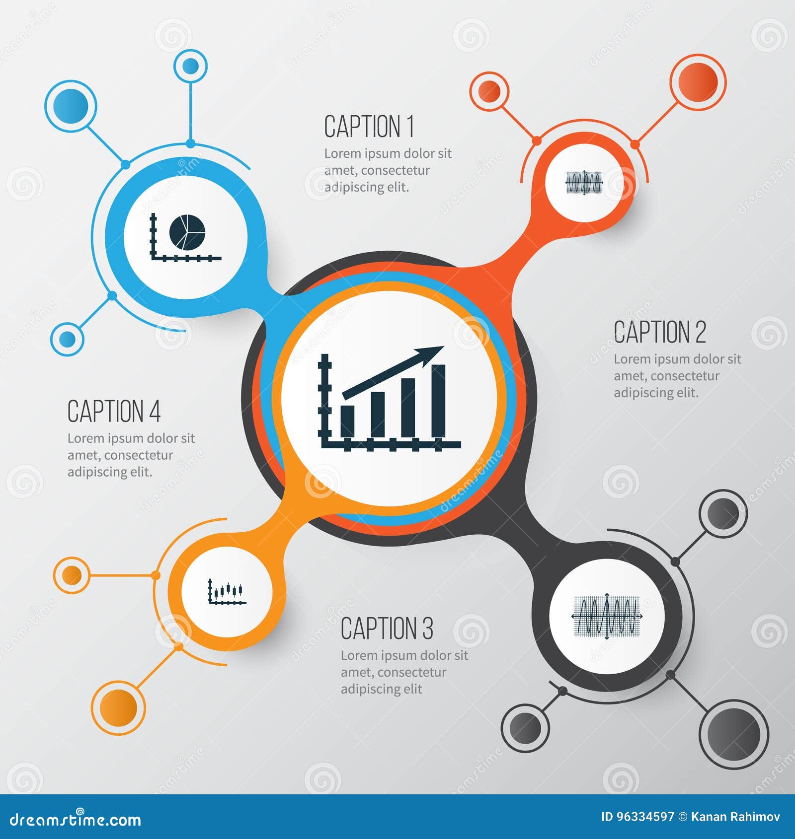 Set of Graphs stock vector. Illustration of statistics - 96334597