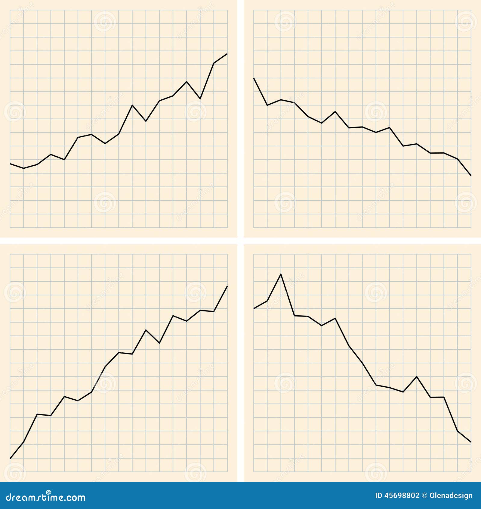 Set of Graphs - Illustration - Vector Stock Vector - Illustration of ...
