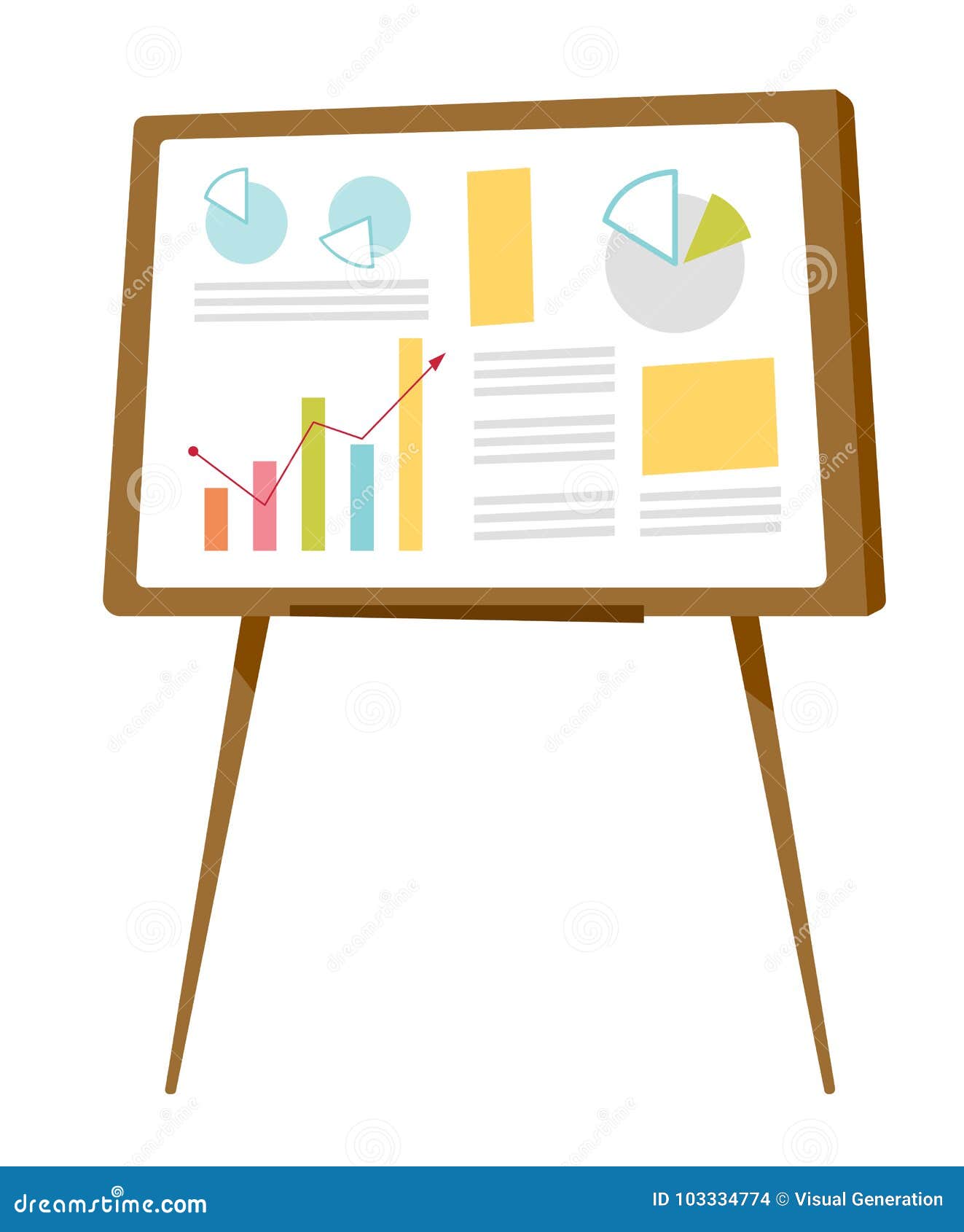 Set of Graphs on the Whiteboard Vector Cartoon. Stock Vector ...