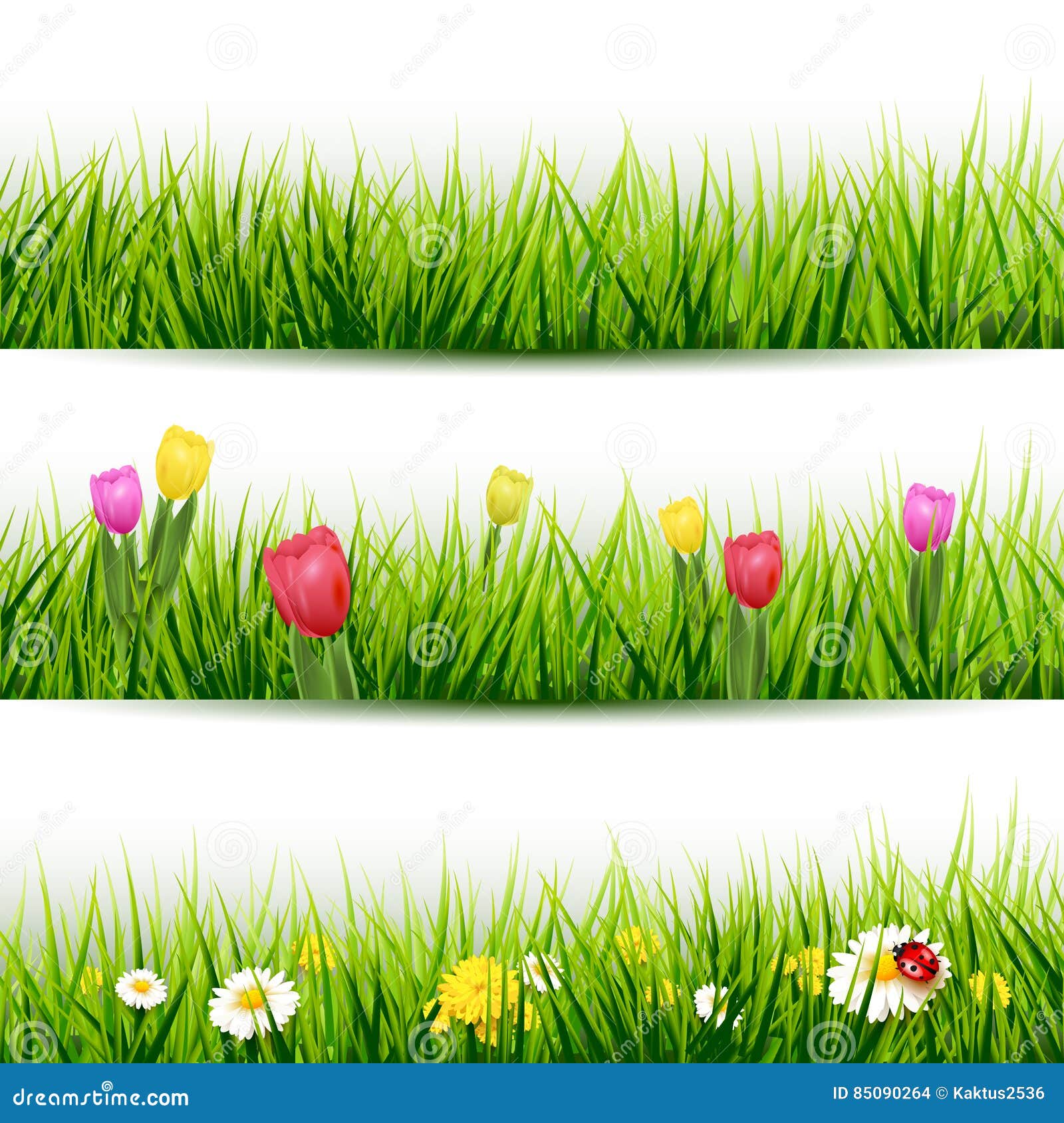 Set of grass borders stock vector. Illustration of leaf - 85090264