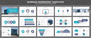 Set of Gray and Blue Elements for Multipurpose Presentation Template ...