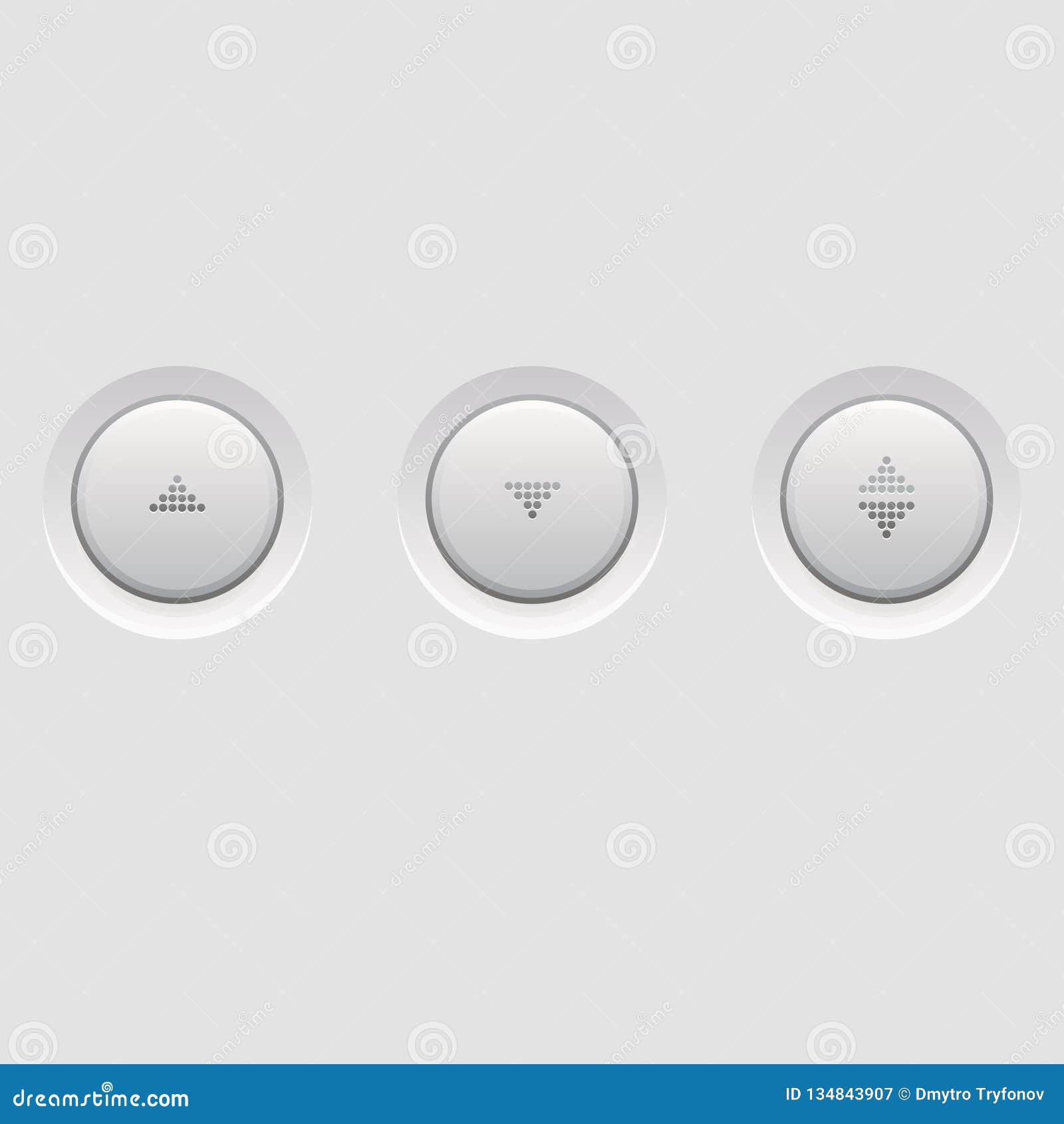 Set of Gray Computer Buttons, Volume Up and Down Icon Stock Vector ...