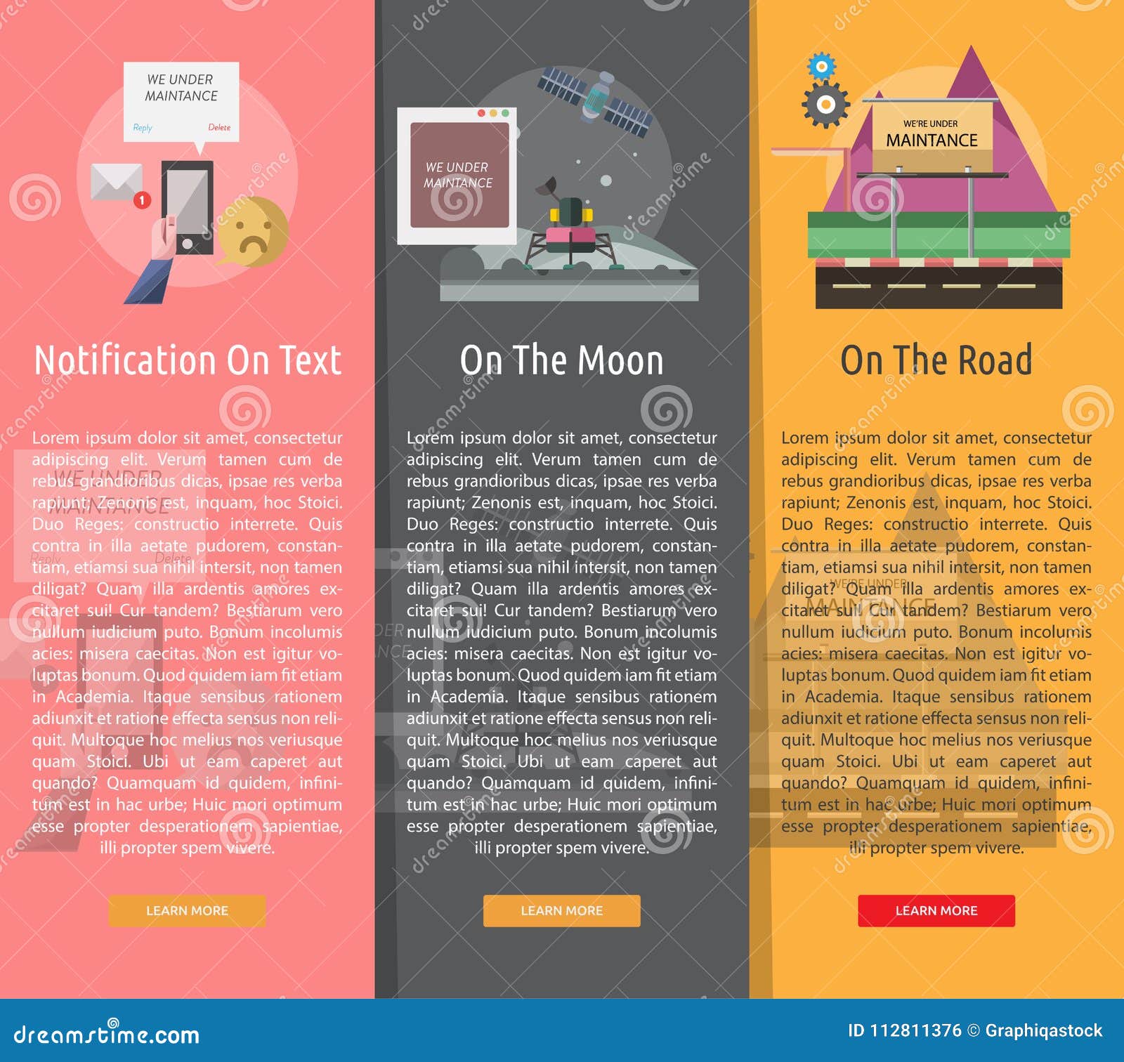 Web Maintenance Vertical Banner Concept Stock Vector - Illustration of ...