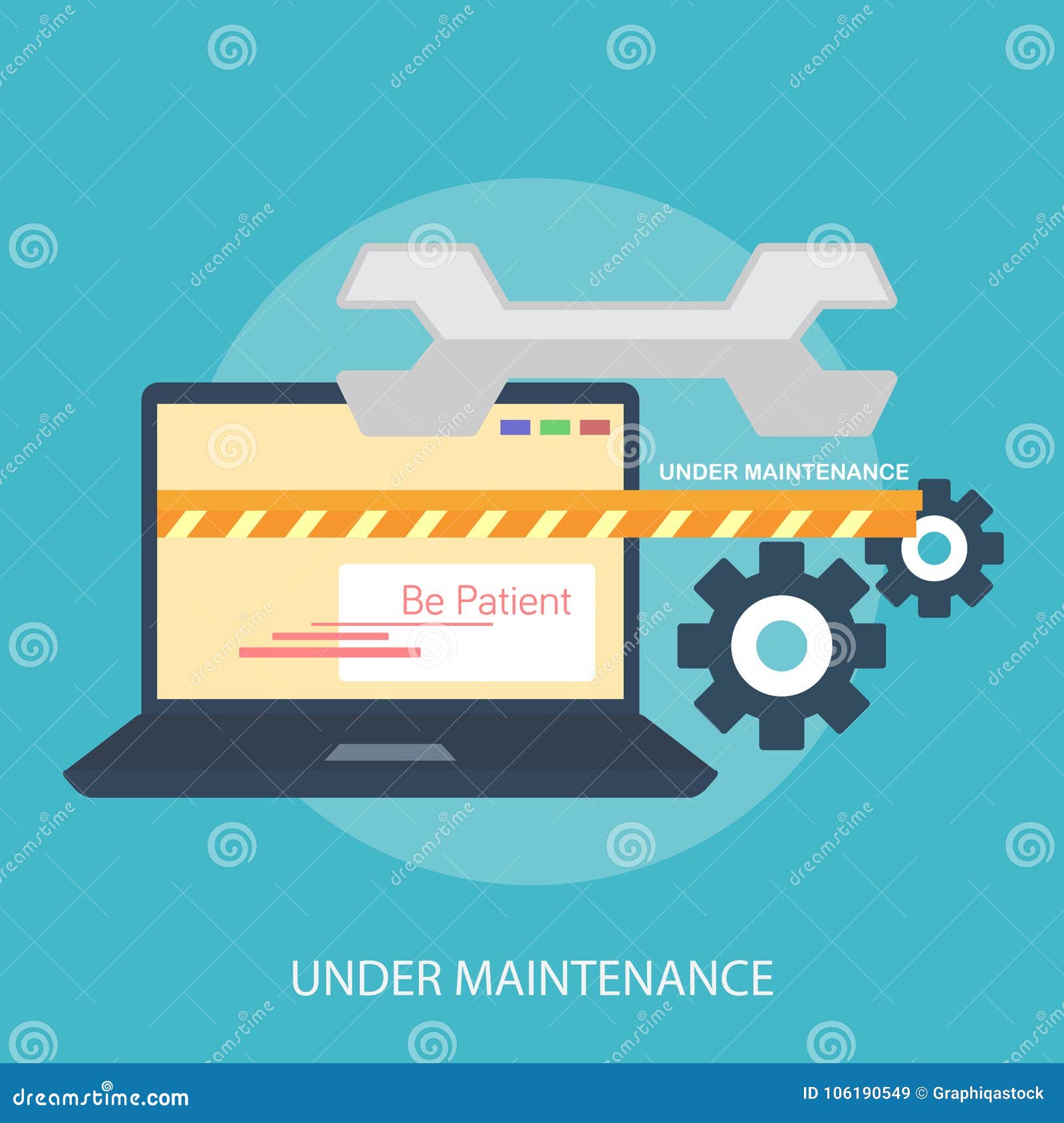 Under Maintenance Conceptual Design Stock Vector - Illustration of ...