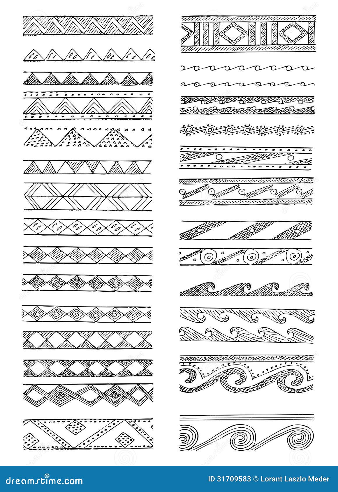Set of Greek decorations stock vector. Illustration of antique - 31709583