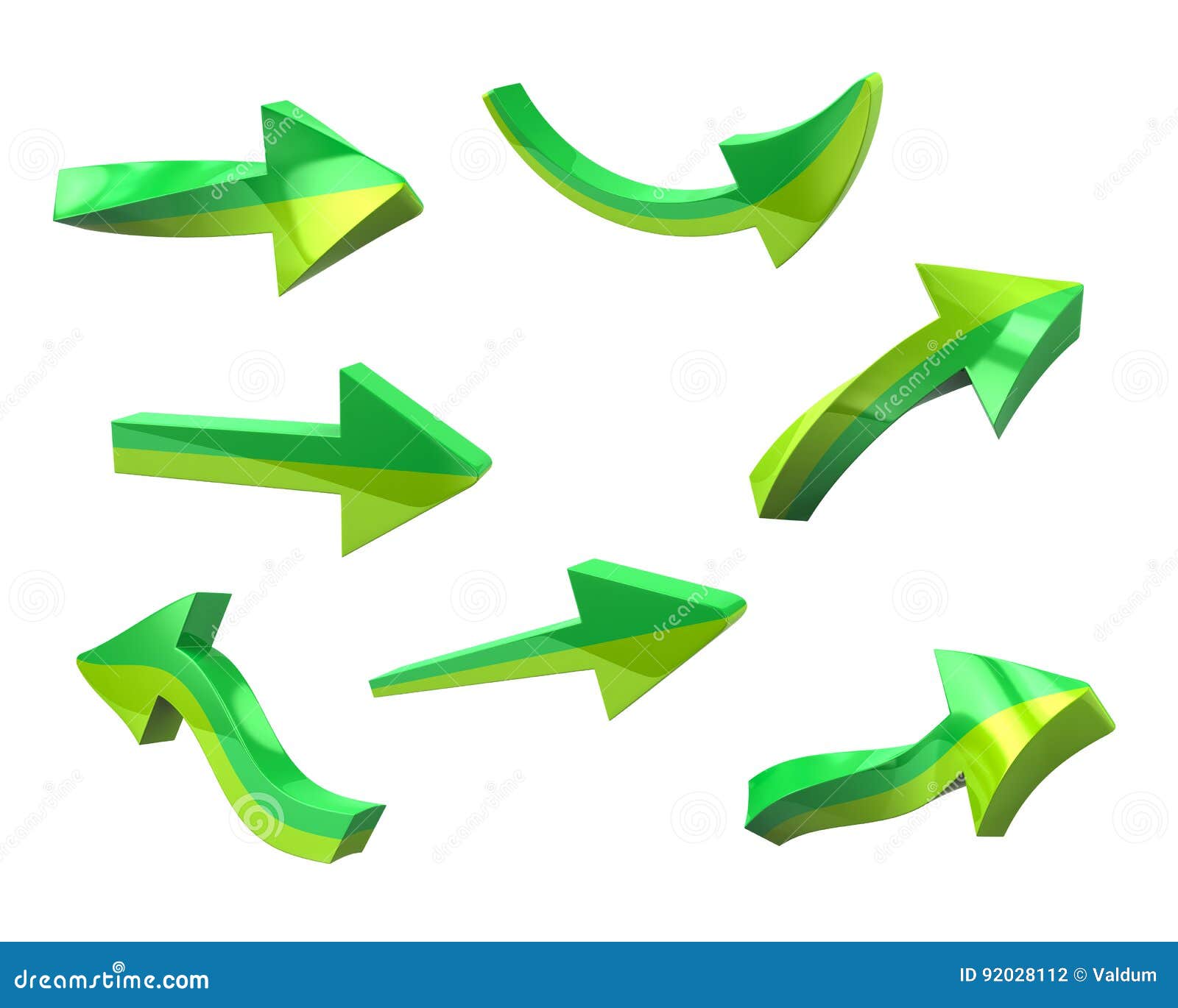 Set of green arrows stock illustration. Illustration of icon - 92028112