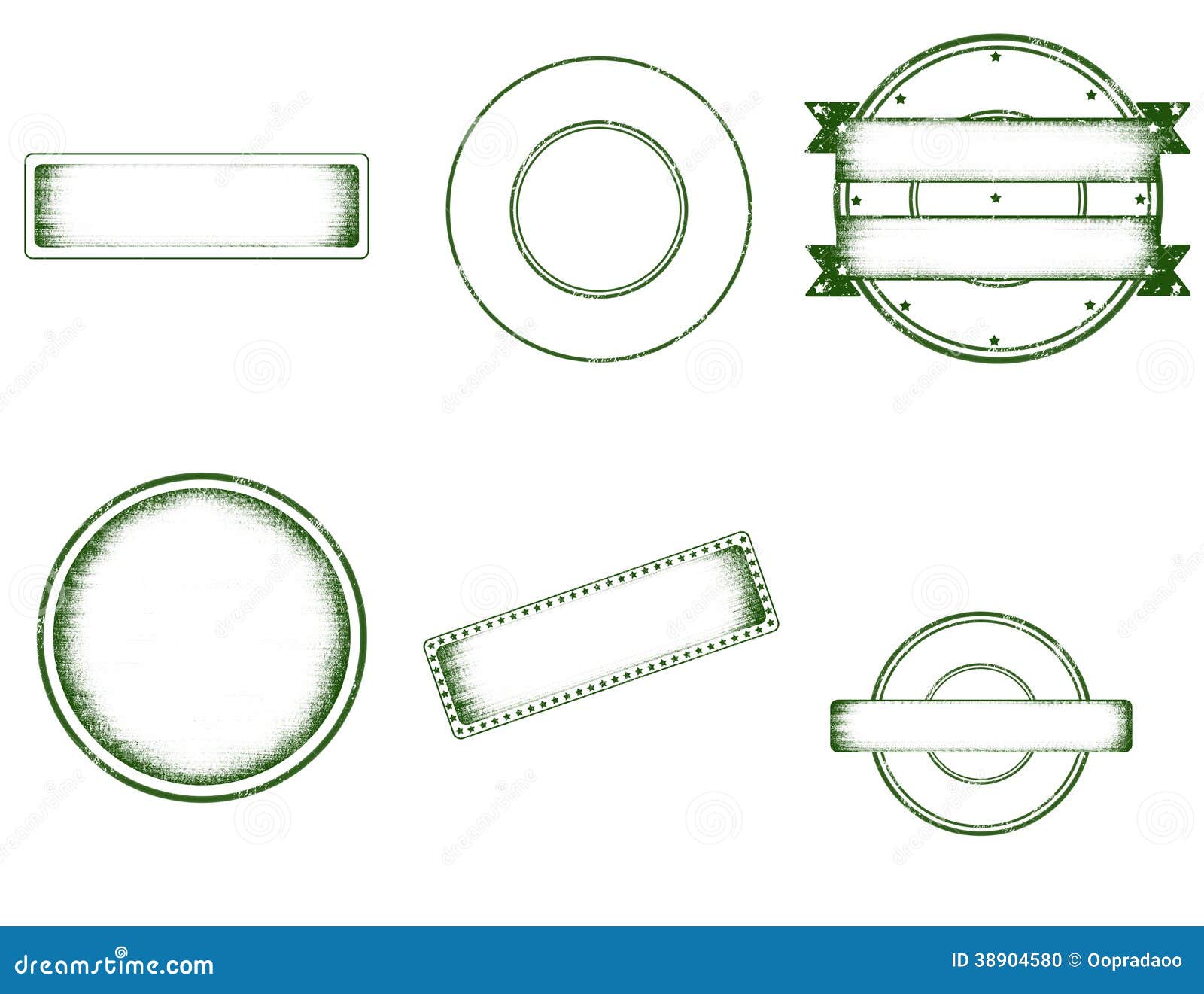 Set green empty stamps stock illustration. Illustration of deal - 38904580