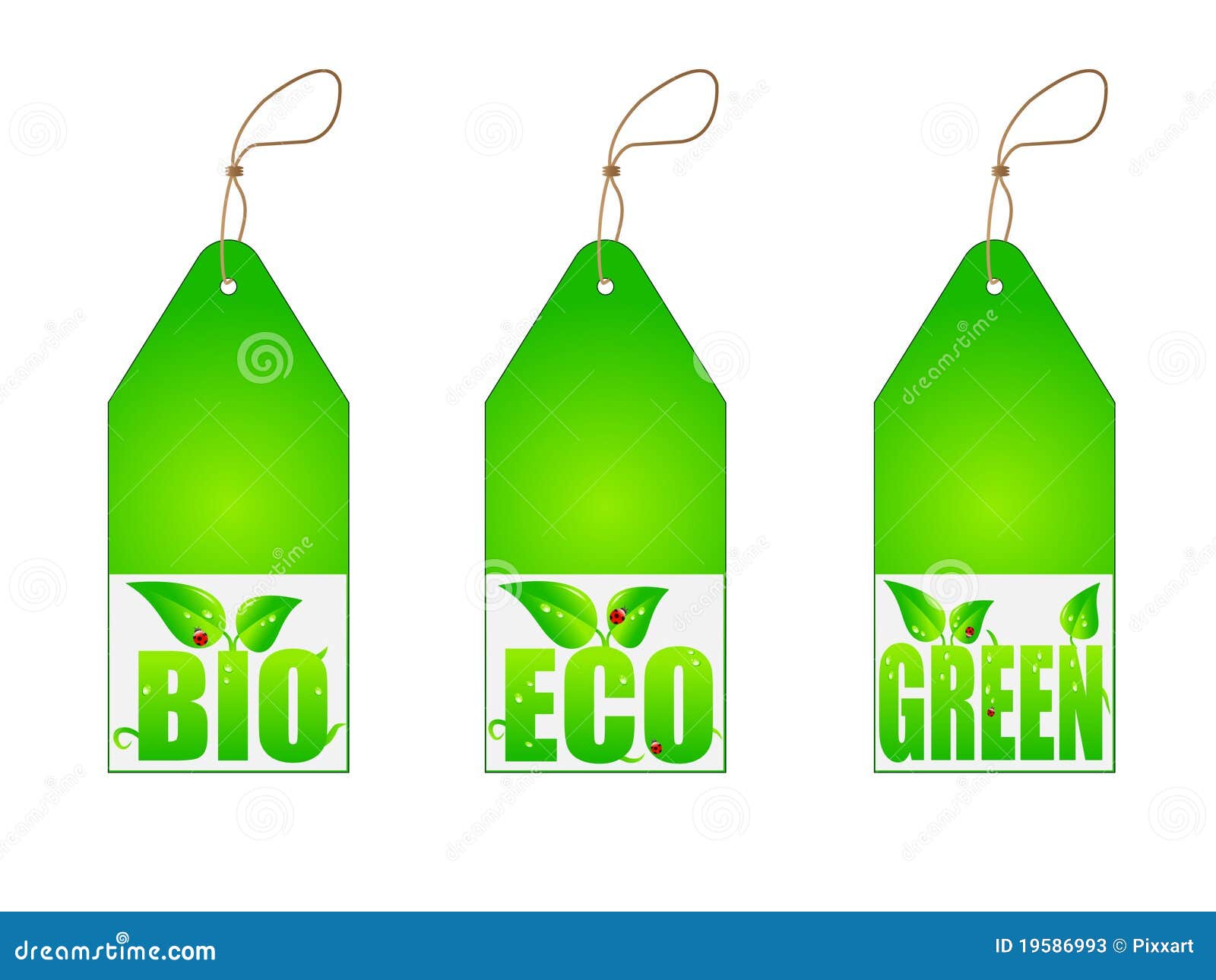 Set of green labels stock vector. Illustration of document - 19586993