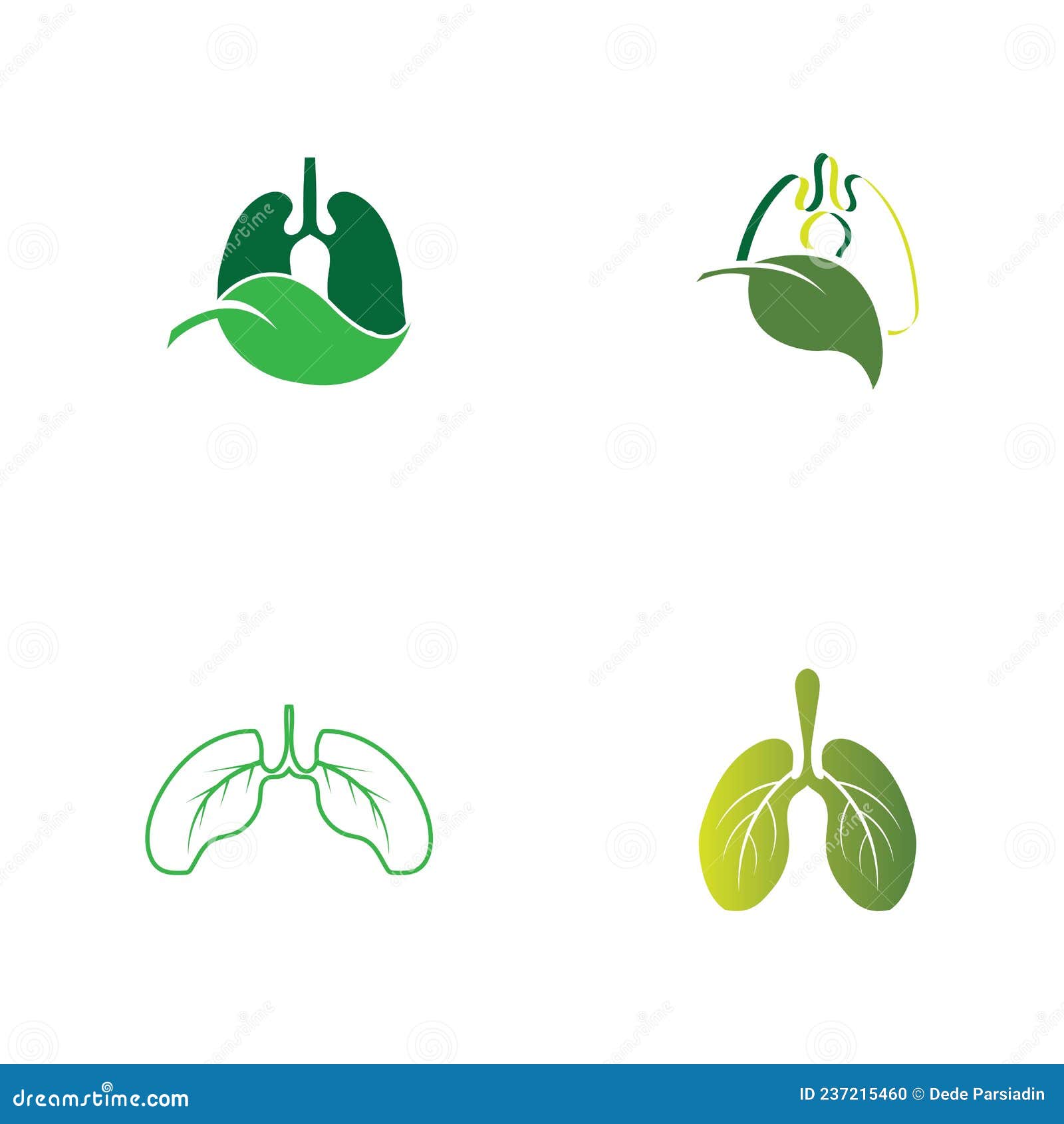 Green Lungs Vector Logo Illustration Design Template,this Logo with ...