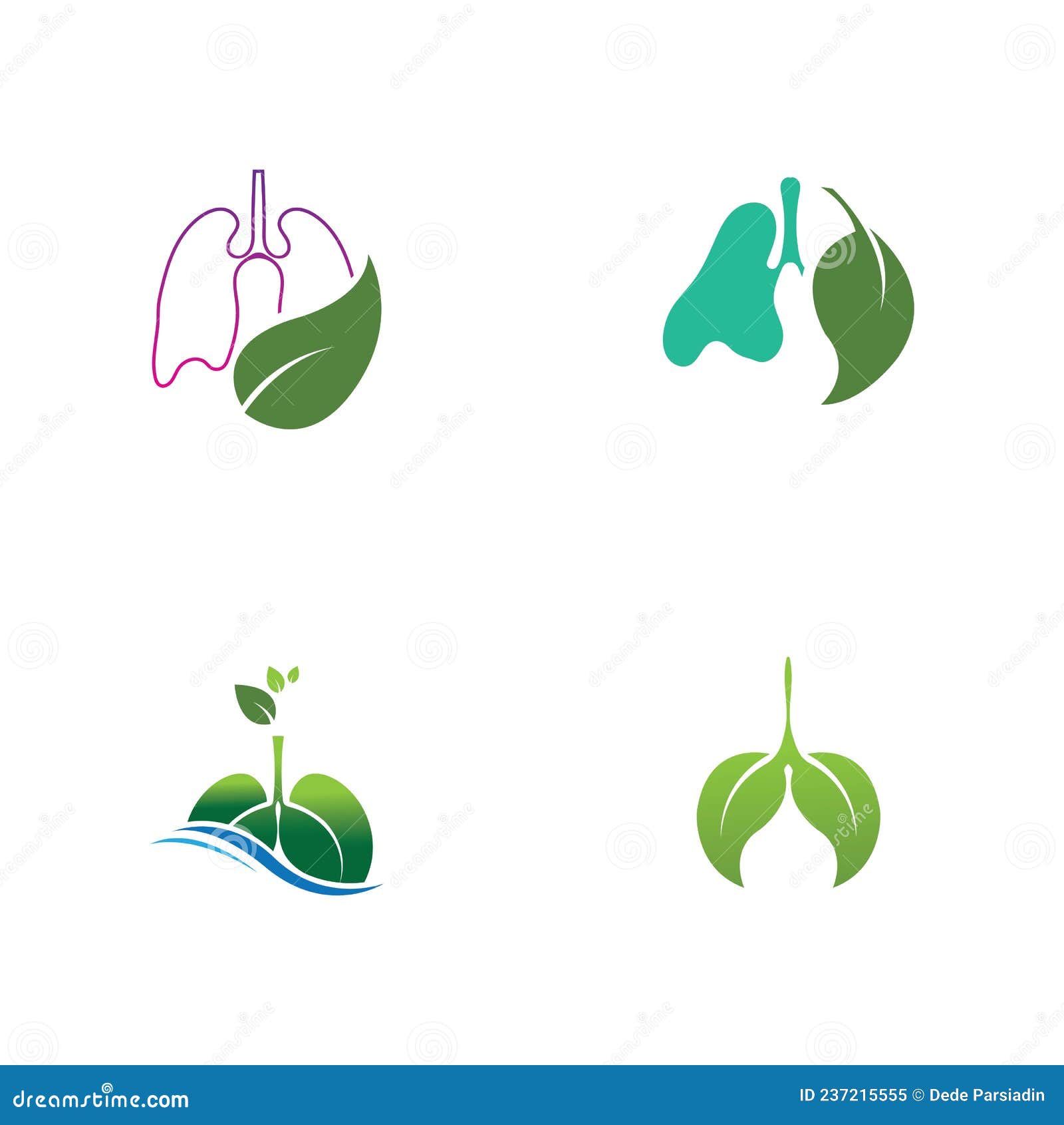 Green Lungs Vector Logo Illustration Design Template,this Logo with ...