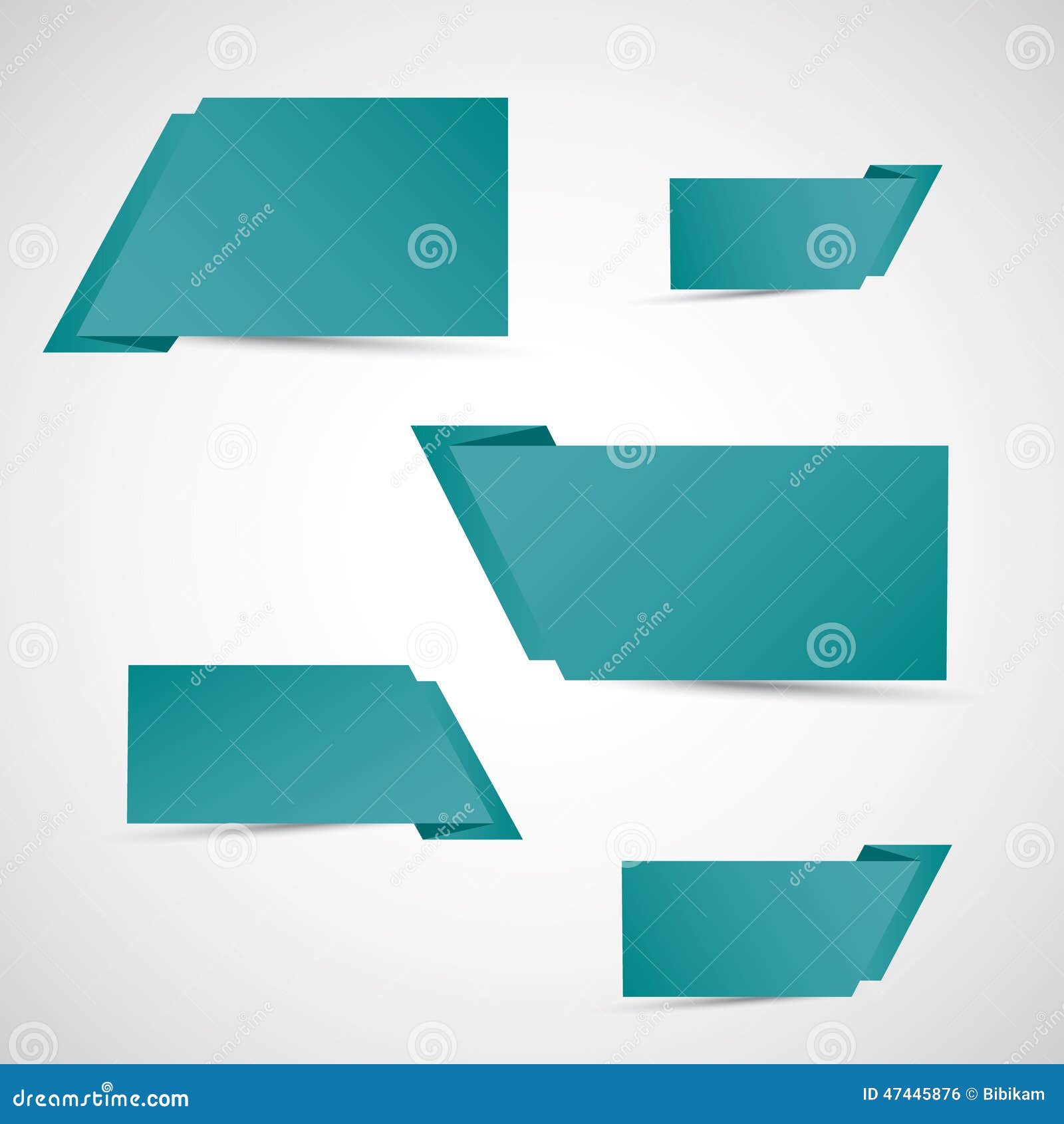 Origami Banners For Advertisement Vector Illustration | CartoonDealer ...