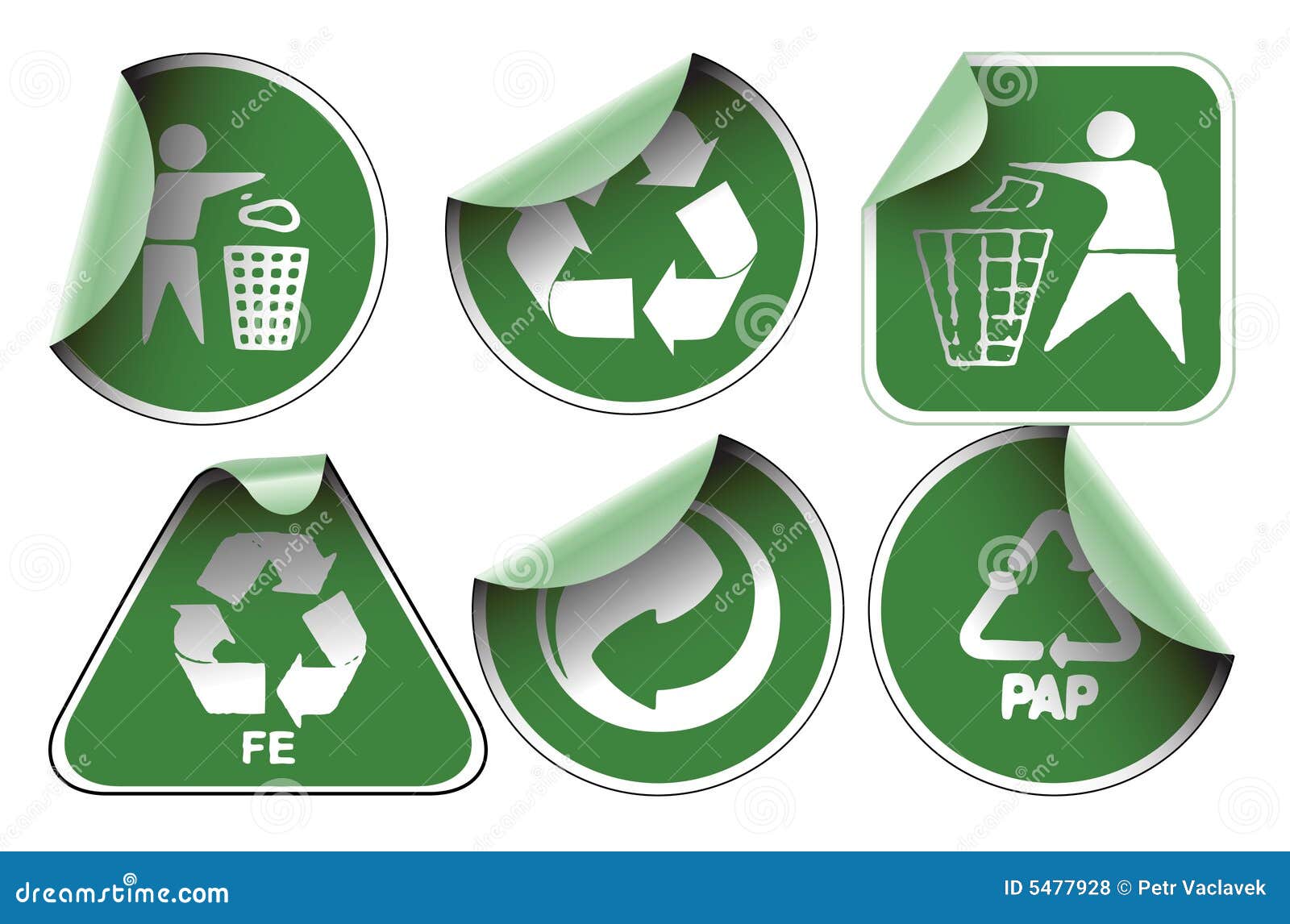 Recycle Labels And Recycling Signs Set, Trash Symbol Vector ...
