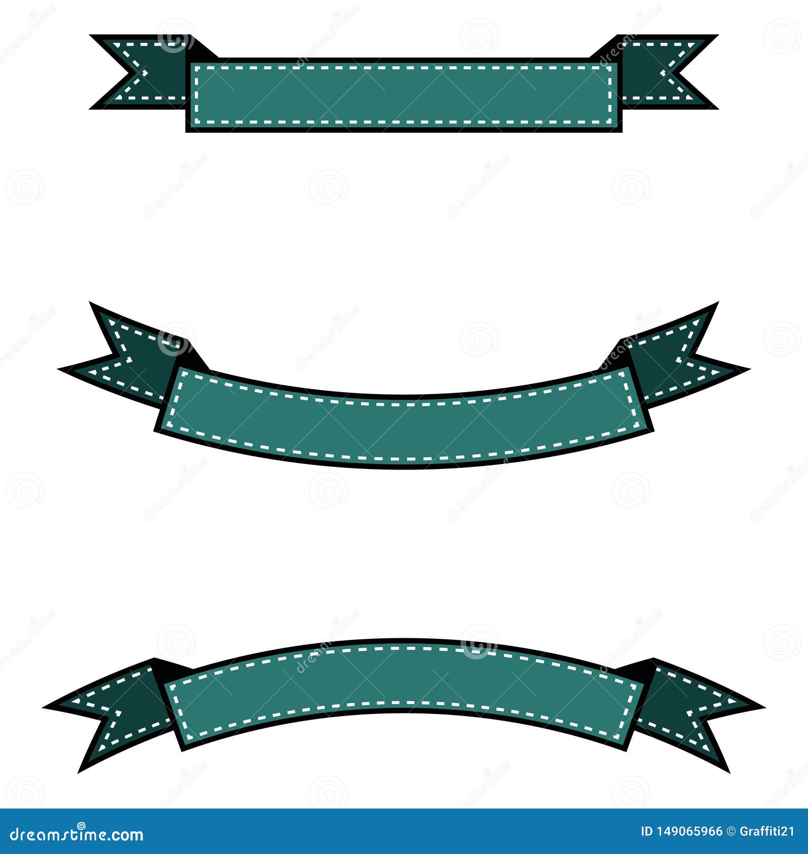 Set of Green Ribbons Vector Illustration Eps 10. Stock Vector ...