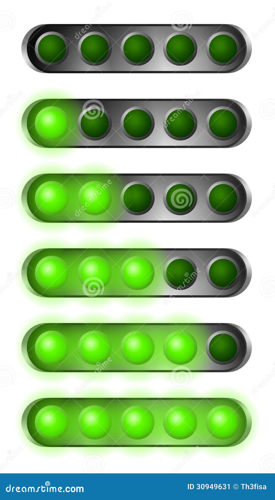 Set of green start lights stock illustration. Illustration of crossroad ...