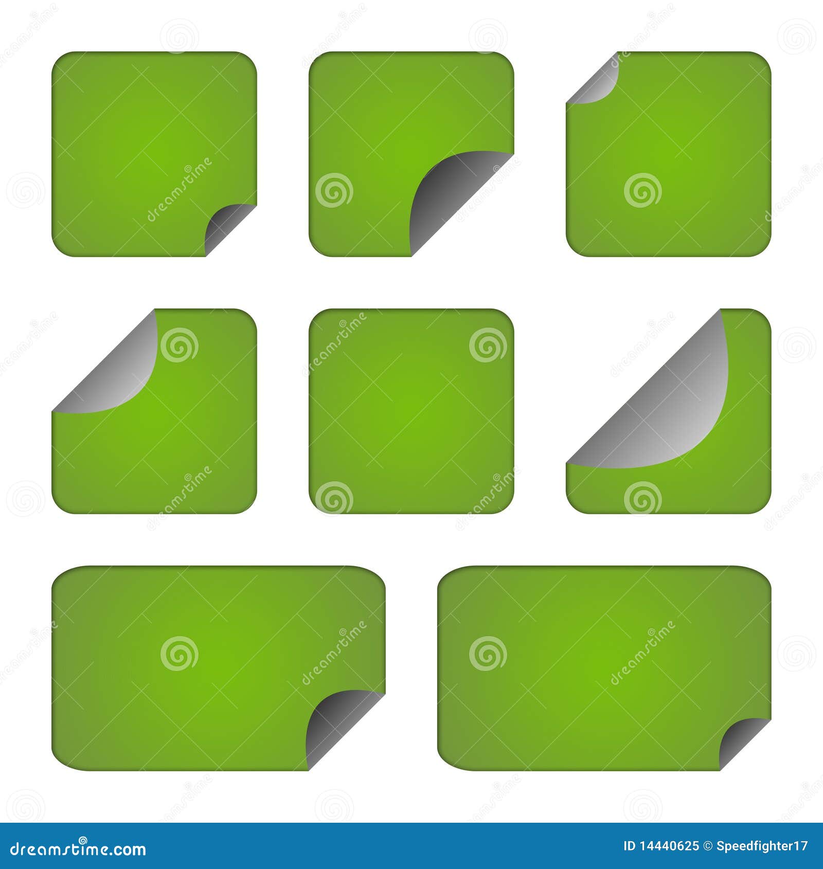 Set Of Green Stickers Or Labels Royalty-Free Stock Photography ...