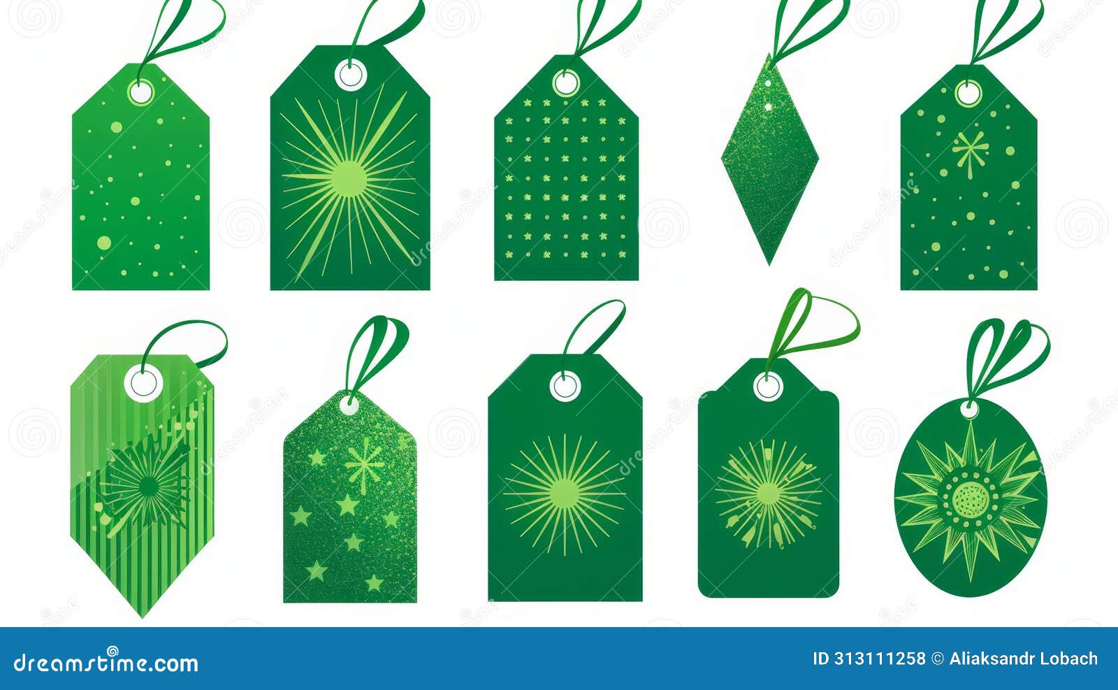 A Set of Green Trade Labels . Labels without Labels Stock Illustration ...