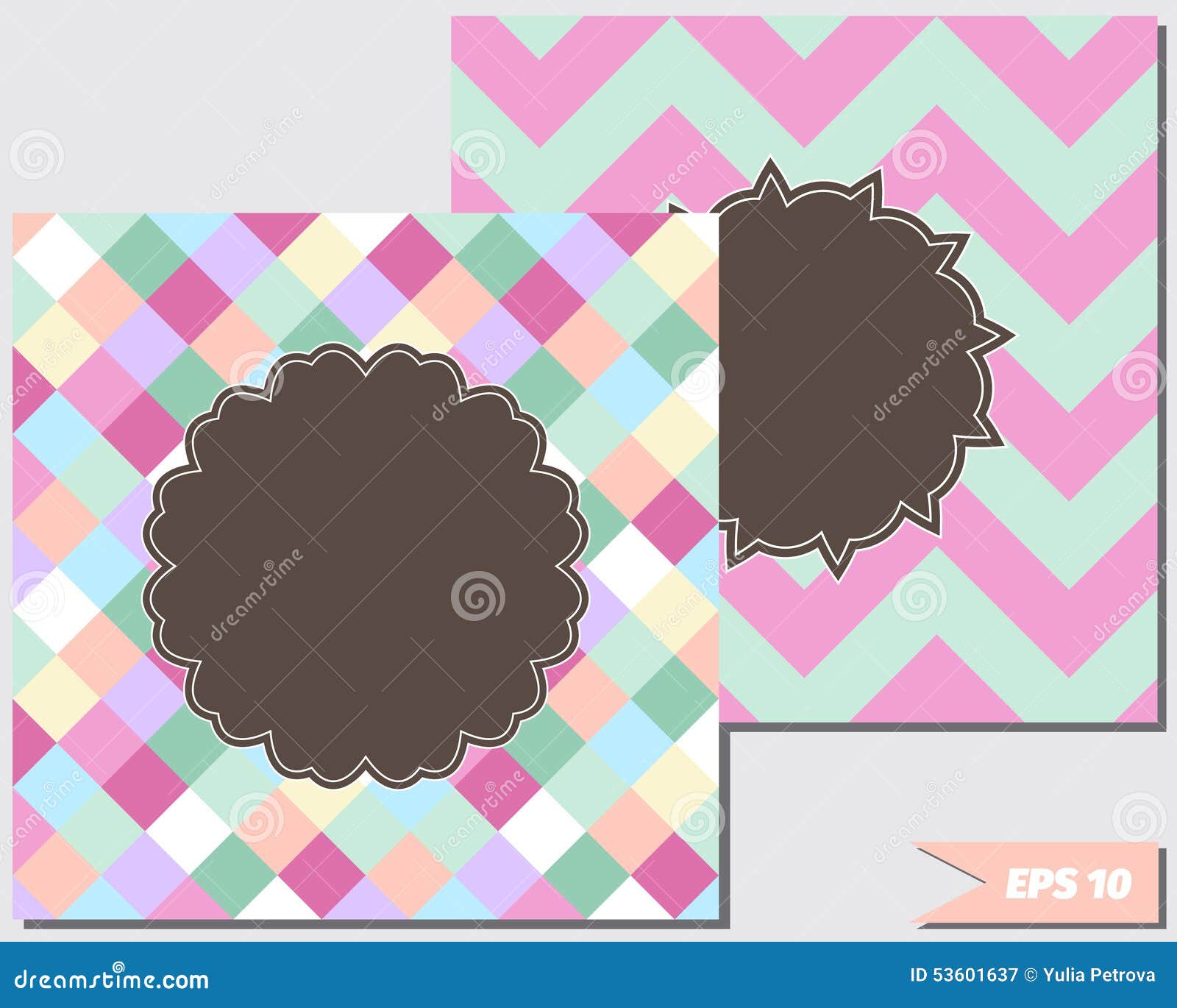 Set of greeting card stock vector. Illustration of print - 53601637