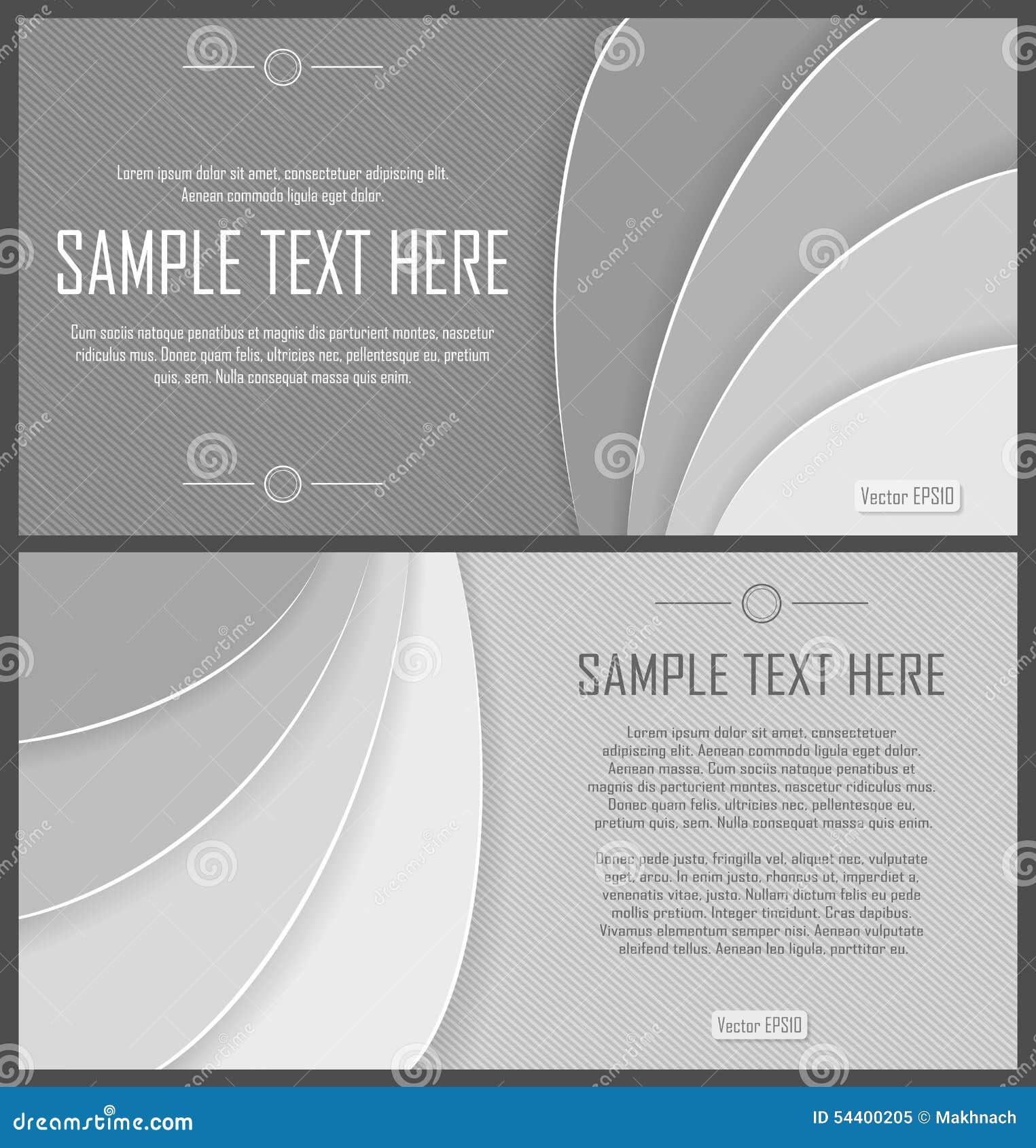 Set of Grey Abstract Flyers Stock Vector - Illustration of copyspace ...