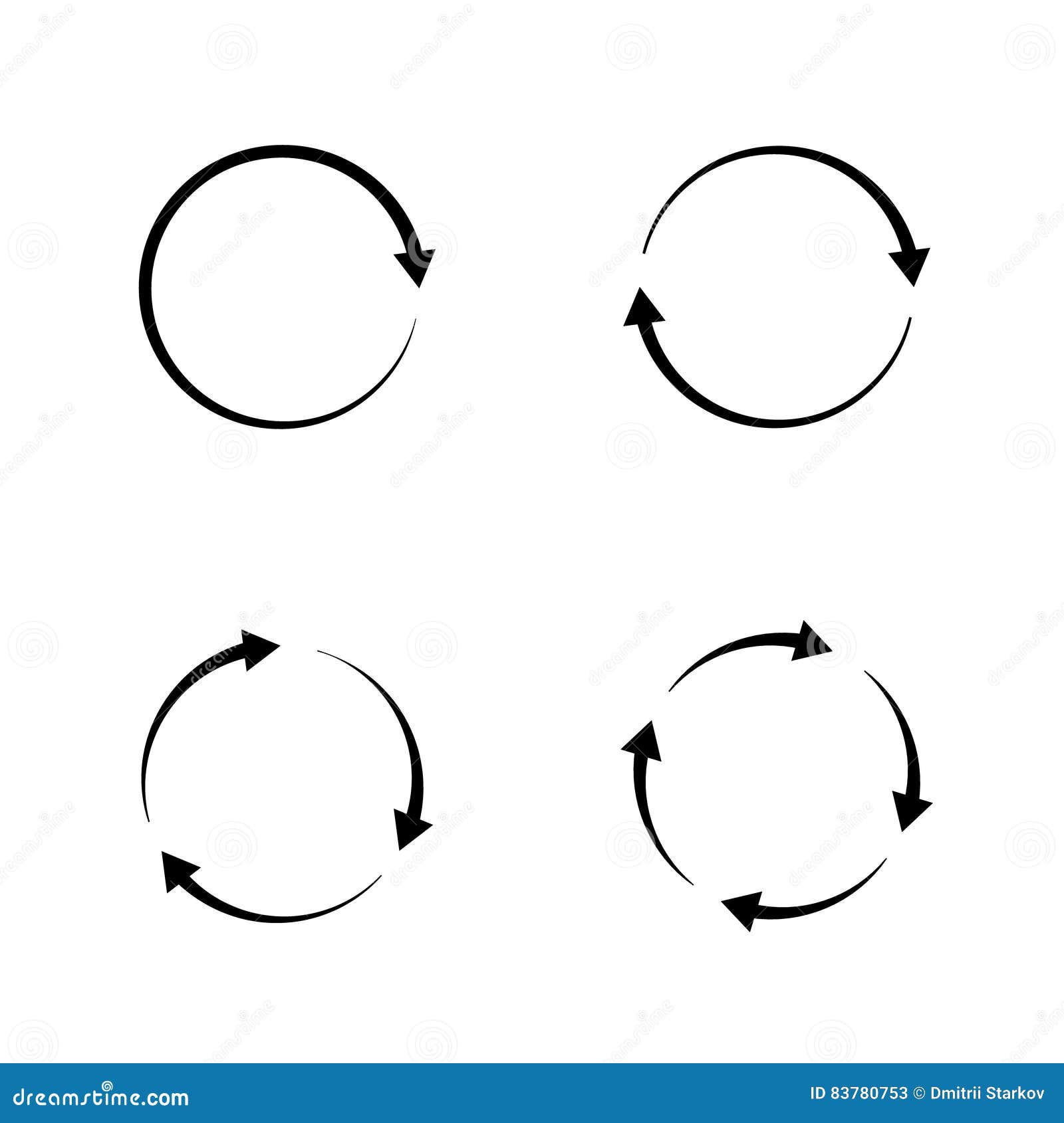 Set of Grey Circle Vector Arrows in Modern Style Stock Vector ...