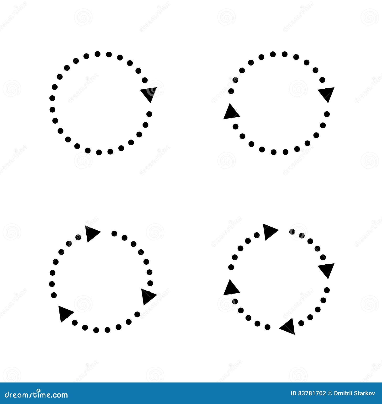 Set of Grey Circle Vector Arrows in Modern Style Stock Vector ...