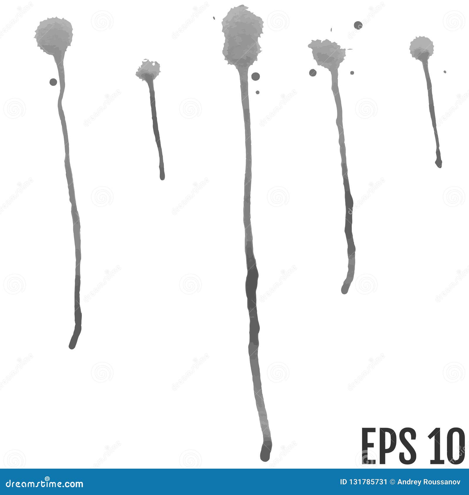 Set of Grey Splash on White Background Vector Illustration Stock Vector ...