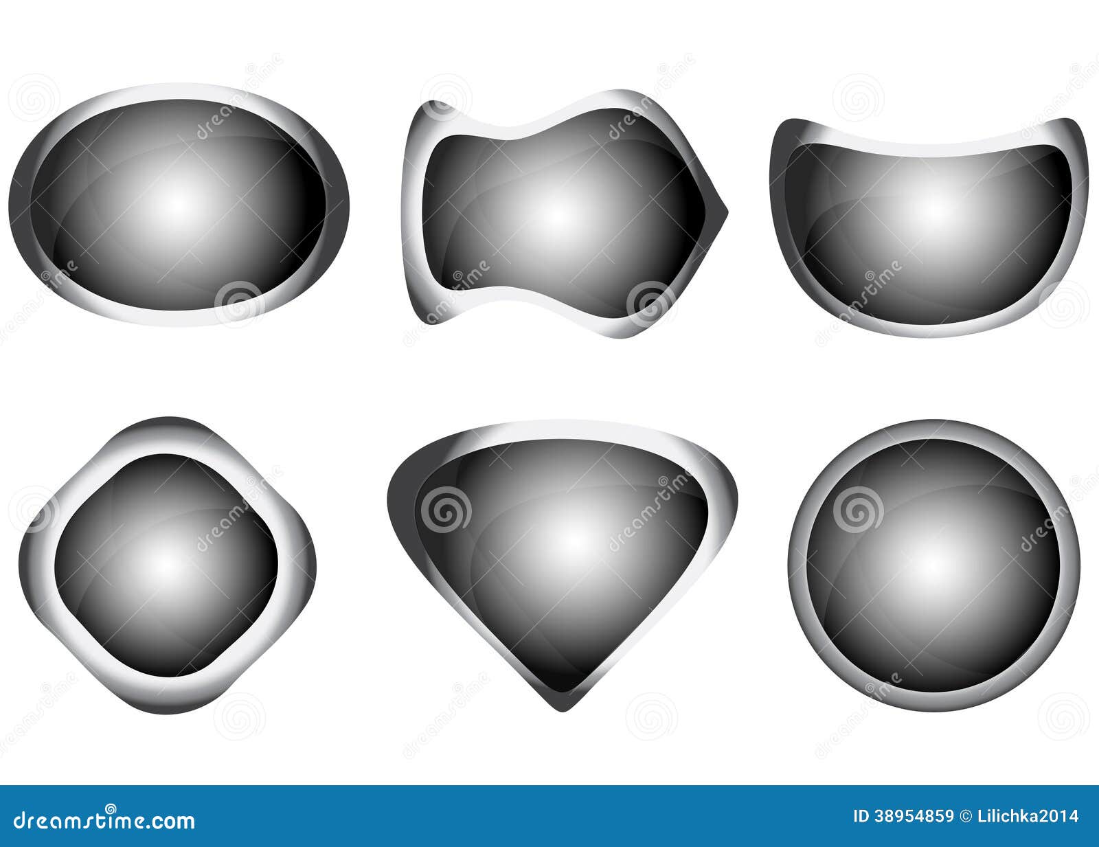 Set of grey web buttons stock illustration. Illustration of icon - 38954859