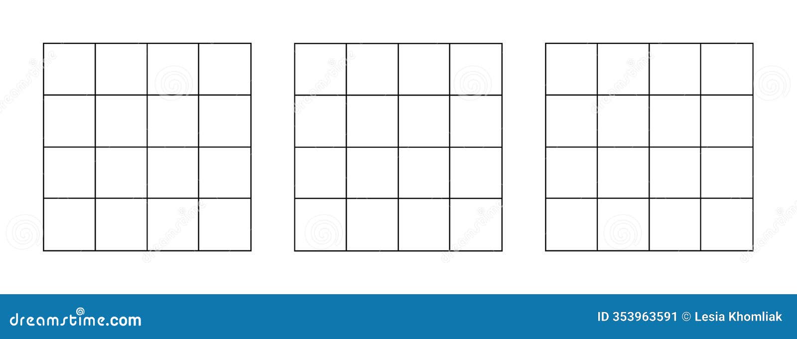Set of Grid Layouts for Planning, Organization Stock Illustration ...